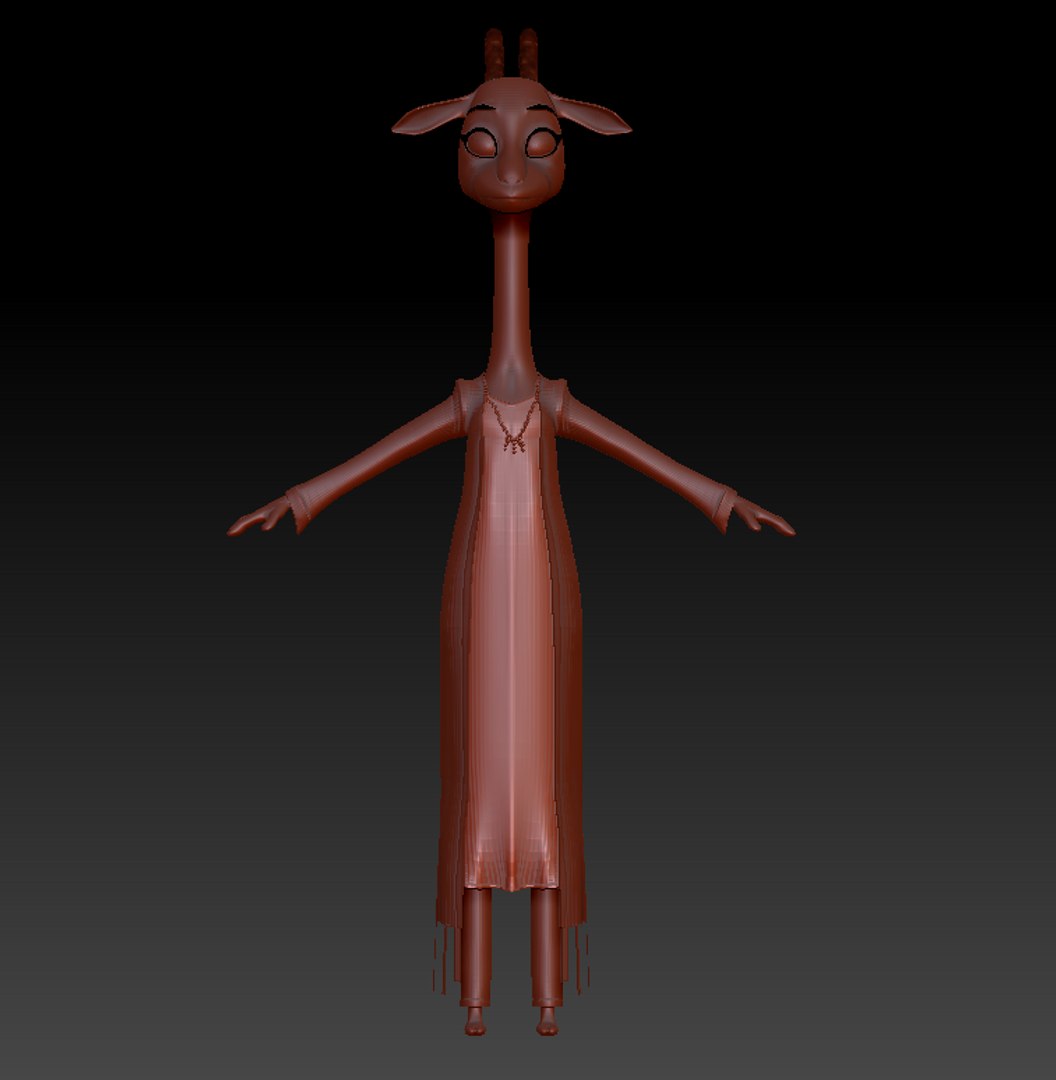 3D Cartoon Giraffe - Base Mesh - TurboSquid 2182623