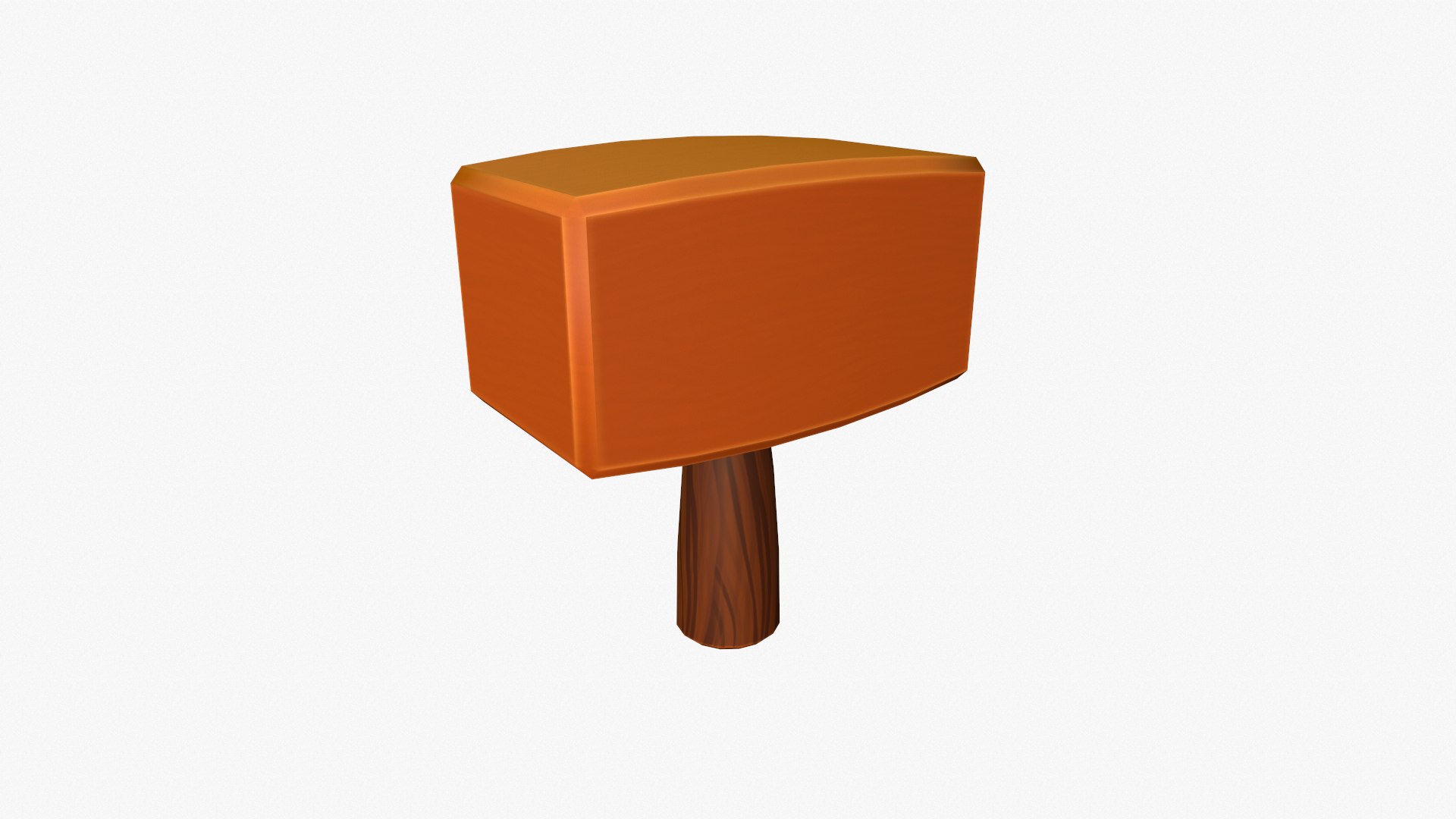3D Cartoon Wooden Hammer - TurboSquid 1901529