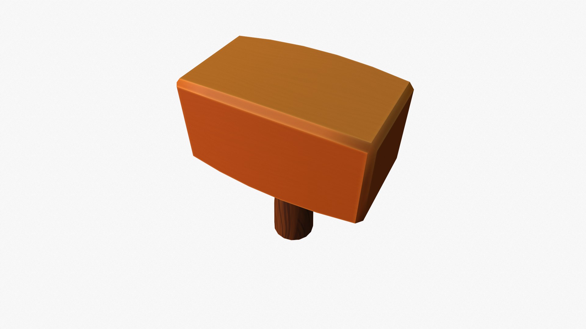 3D Cartoon Wooden Hammer - TurboSquid 1901529