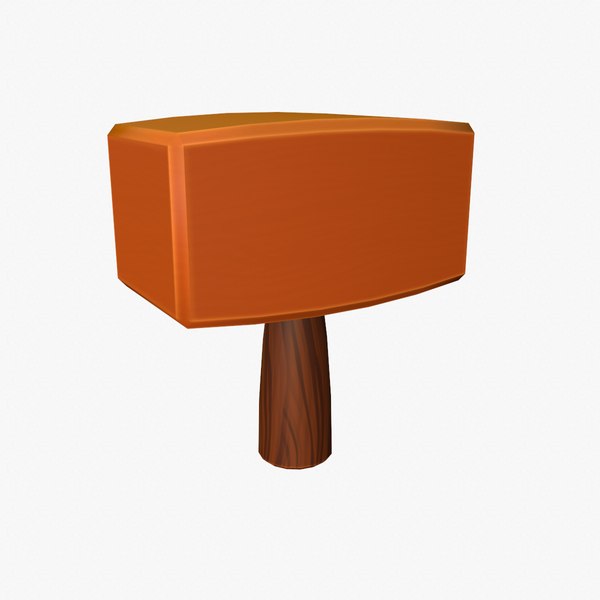 3D Cartoon Wooden Hammer - TurboSquid 1901529