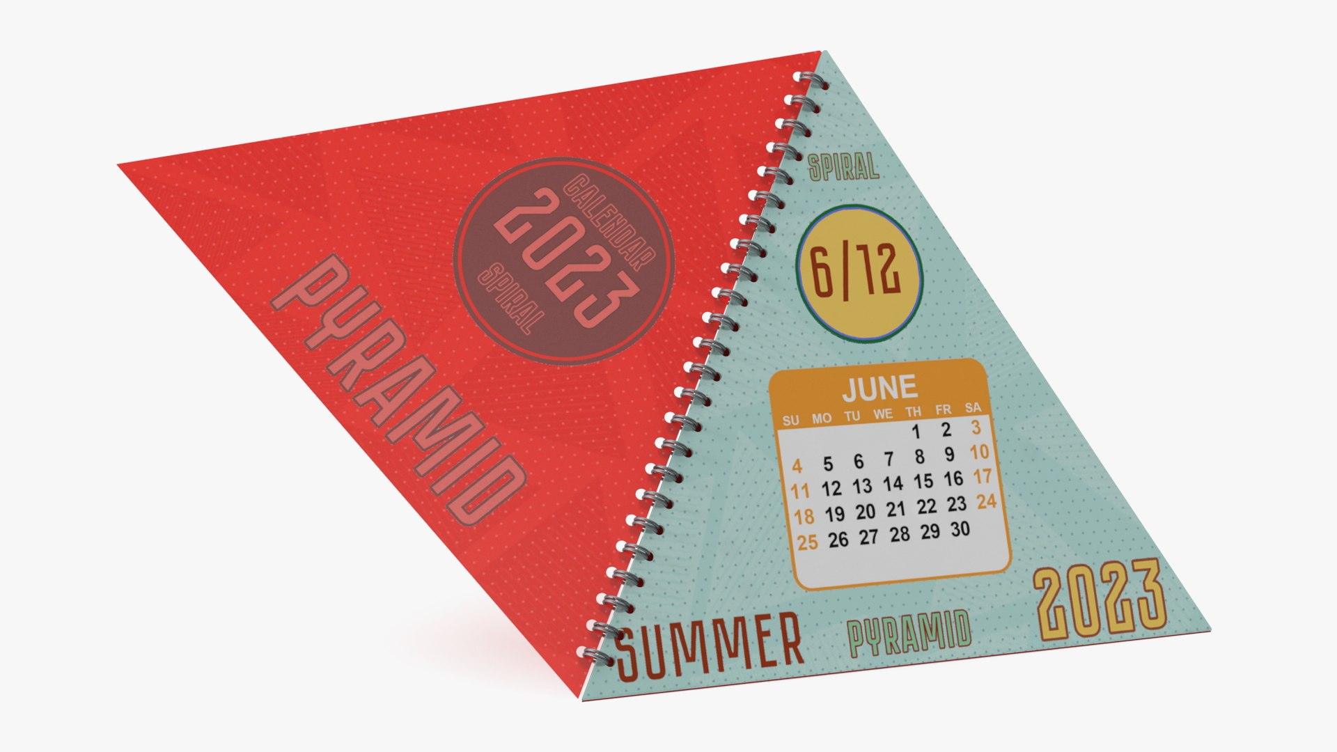 3D Pyramid Table Spiral Calendar Mockup model - TurboSquid 2054587