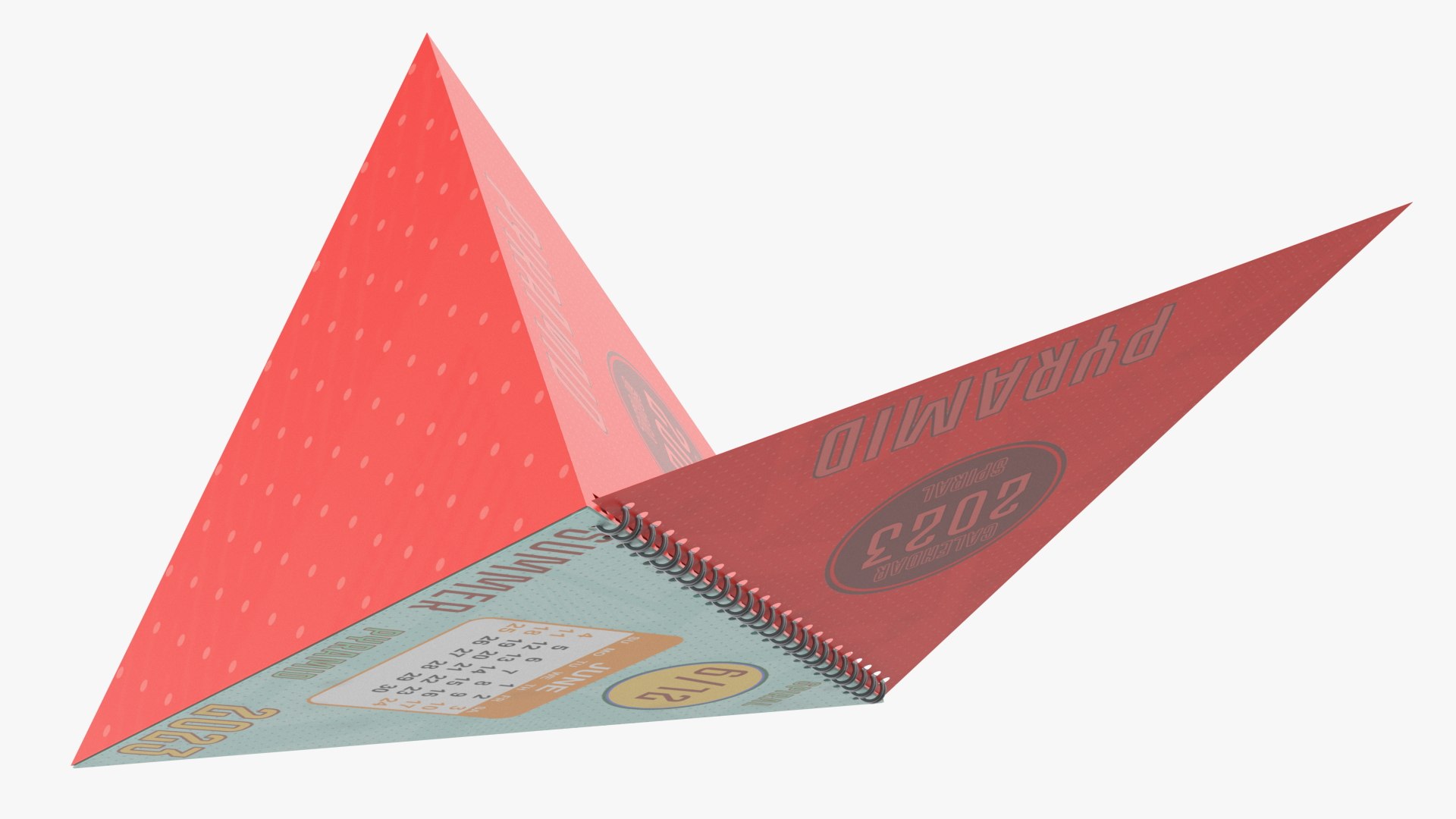 3D Pyramid Table Spiral Calendar Mockup model - TurboSquid 2054587