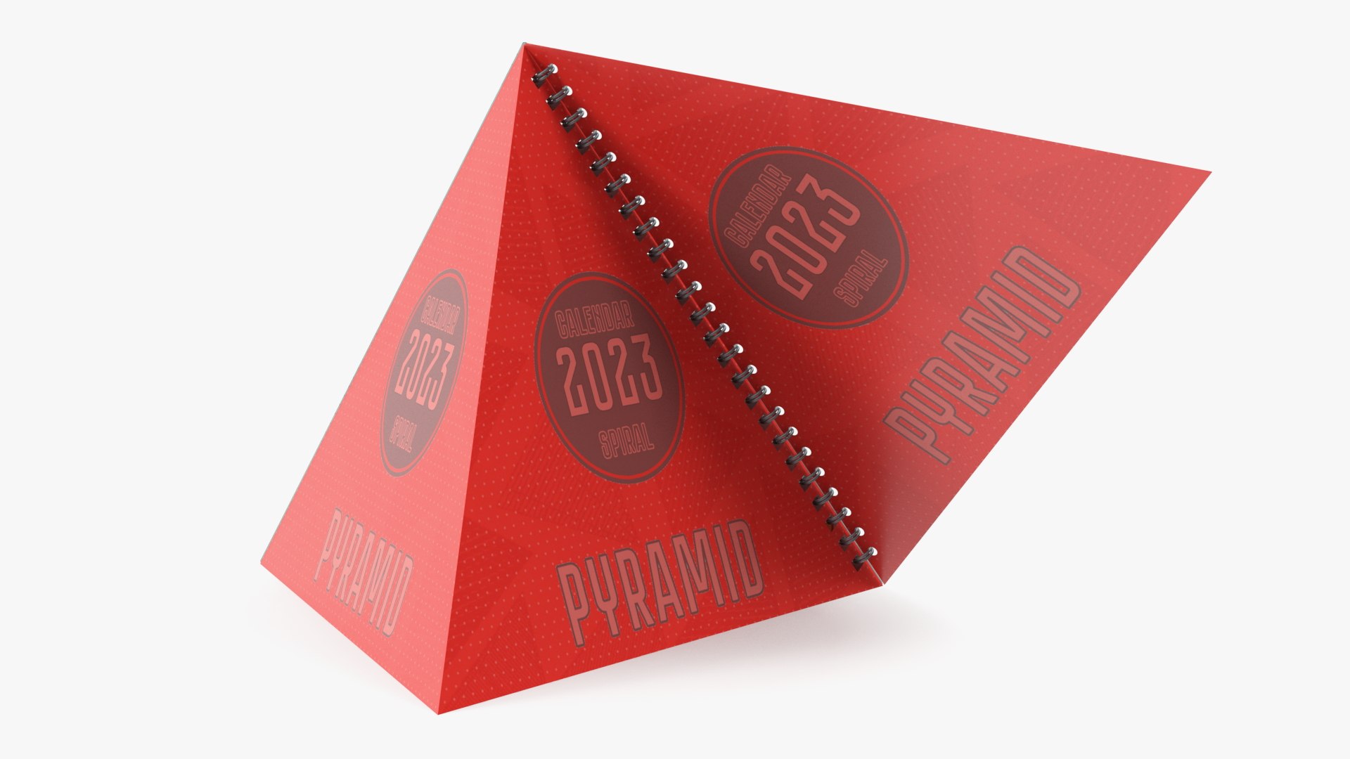3D Pyramid Table Spiral Calendar Mockup model - TurboSquid 2054587
