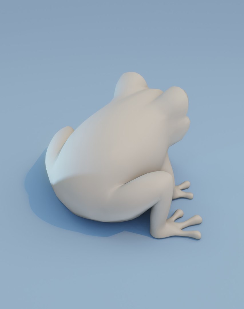 Cartoon Frog Base Mesh with Facial Expressions and 12 Animations 3D ...