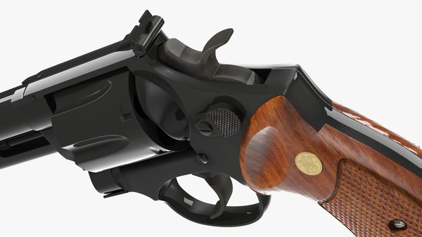 modelo 3d Pistola revólver negra - TurboSquid 2208696