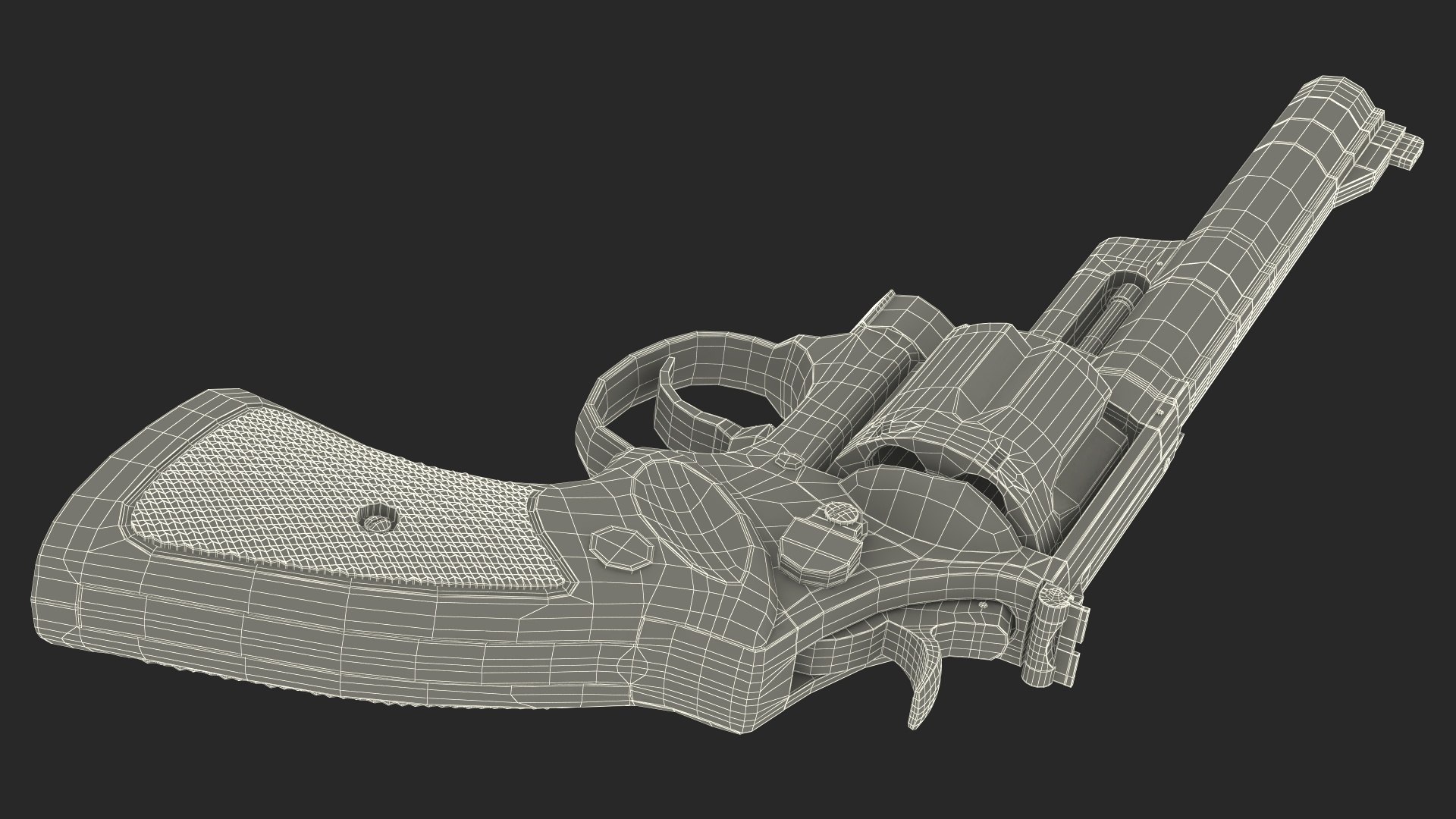 3D Black Revolver Pistol - TurboSquid 2208696
