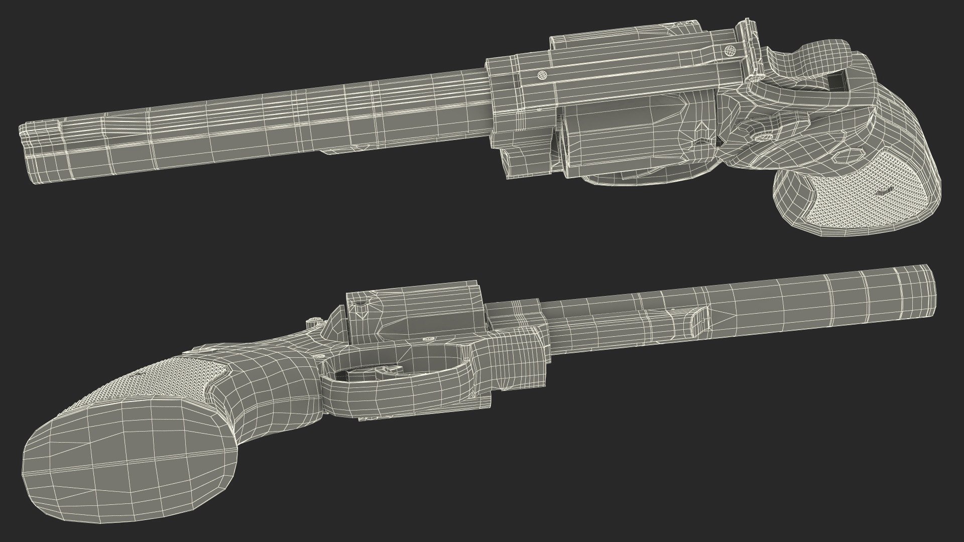 3D Black Revolver Pistol - TurboSquid 2208696