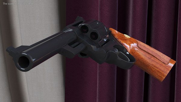 modelo 3d Pistola revólver negra - TurboSquid 2208696