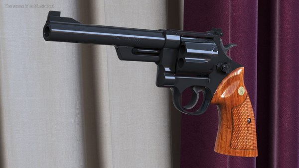 modelo 3d Pistola revólver negra - TurboSquid 2208696