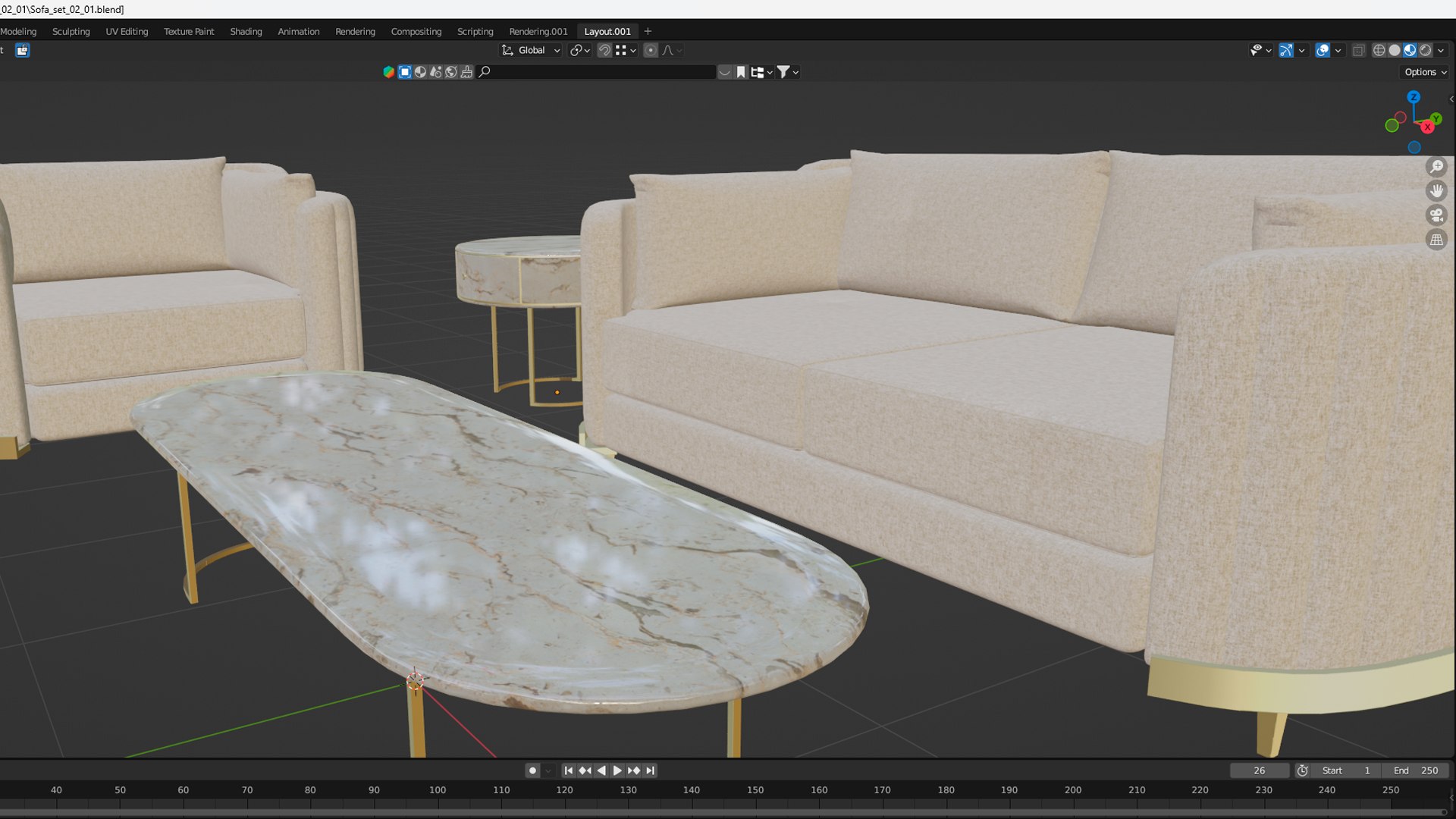 Sofa Set Low Poly 3D - TurboSquid 2117802