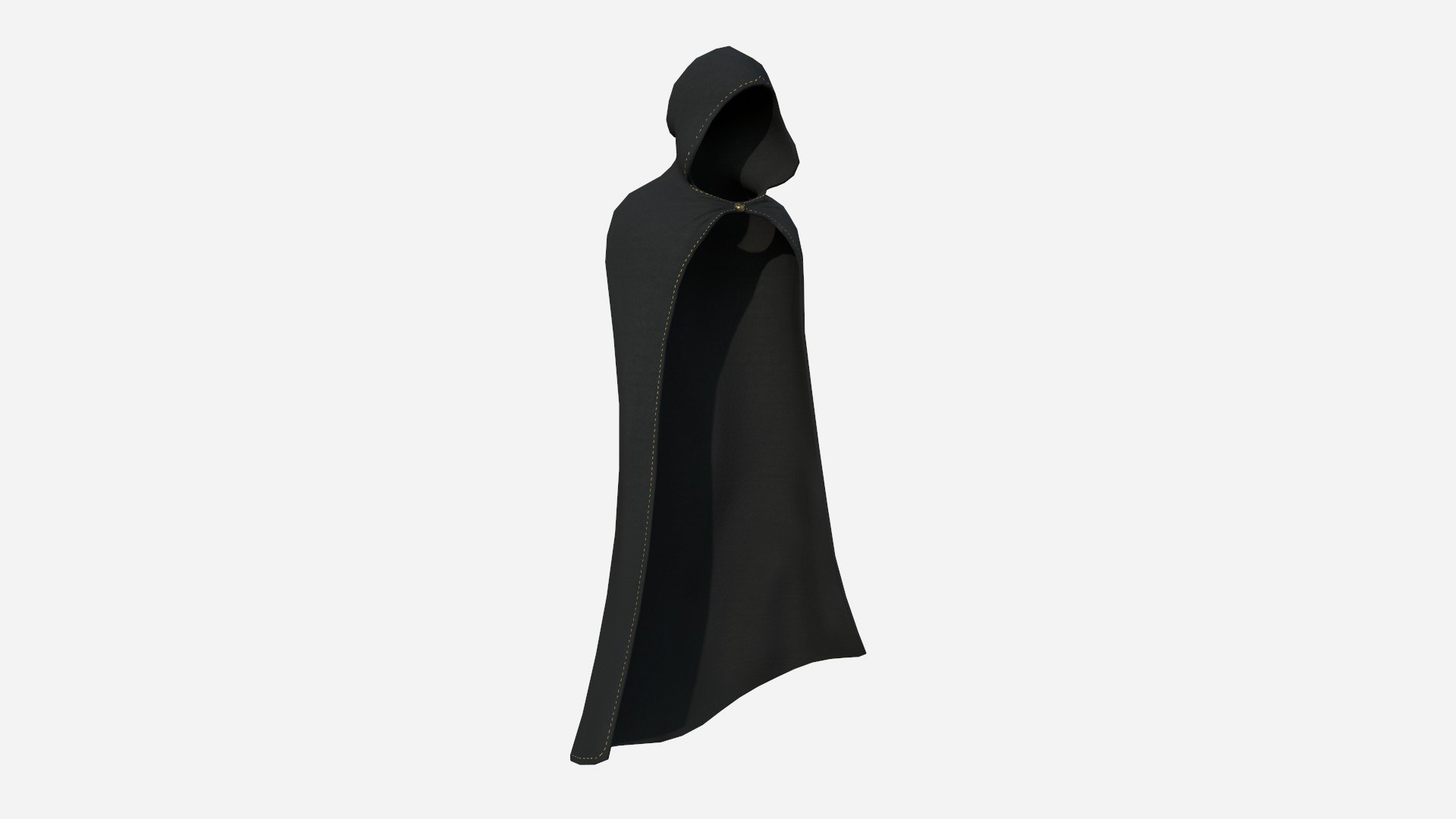 Medieval Cloak A01 Full Black - Fantasy Character Design 3D Model ...
