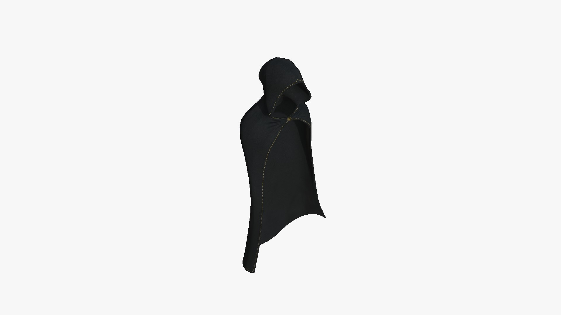 Medieval Cloak A01 Full Black - Fantasy Character Design 3D Model ...