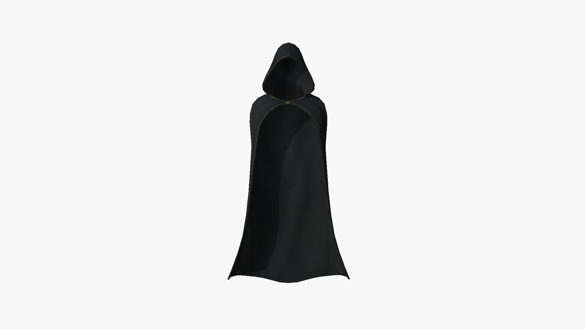 Medieval Cloak A01 Full Black - Fantasy Character Design 3D Model ...