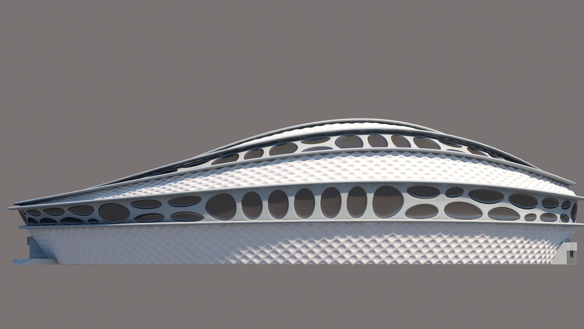 3D Organic Oval Building Model - TurboSquid 2024008