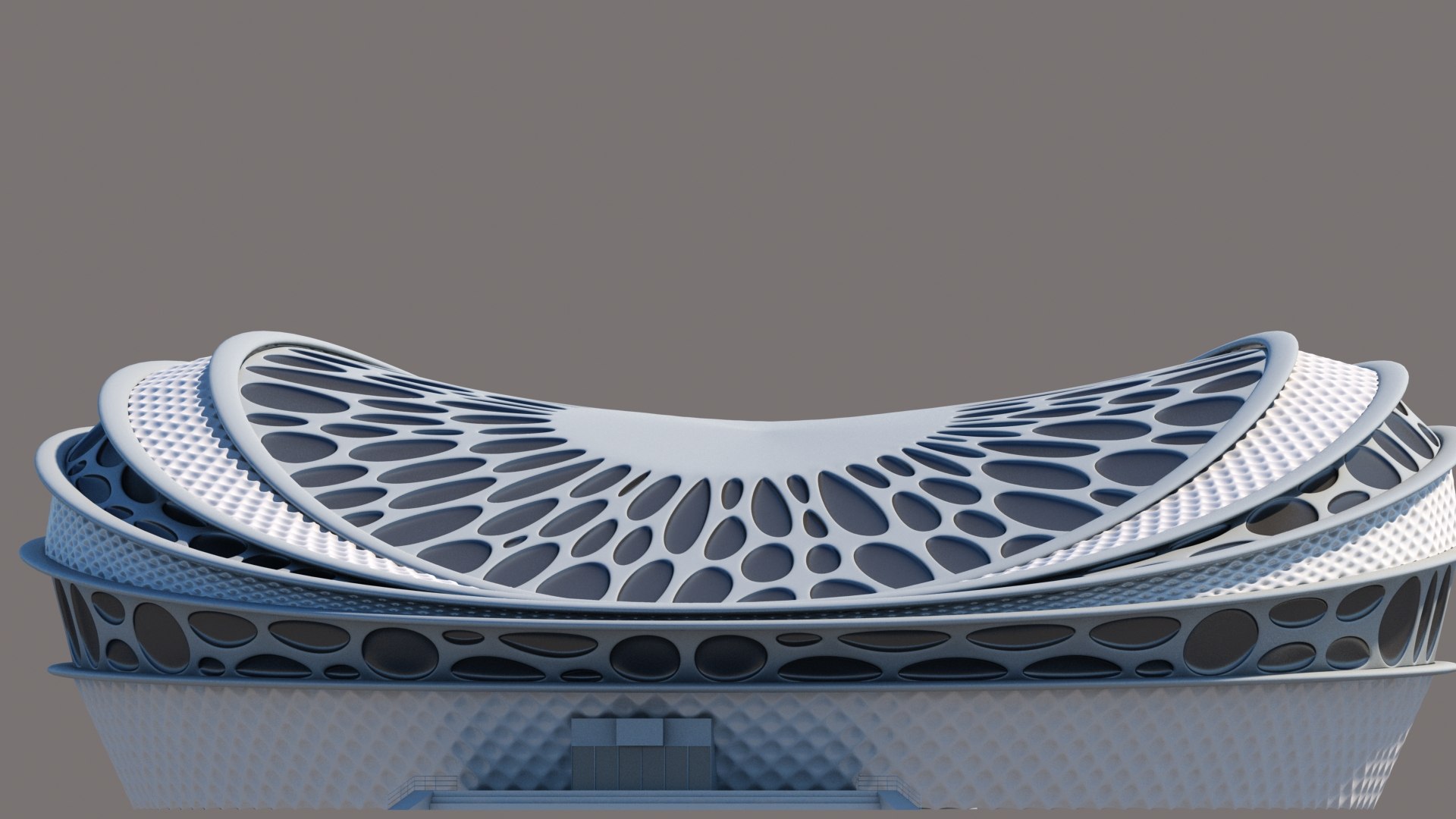 3D Organic Oval Building Model - TurboSquid 2024008