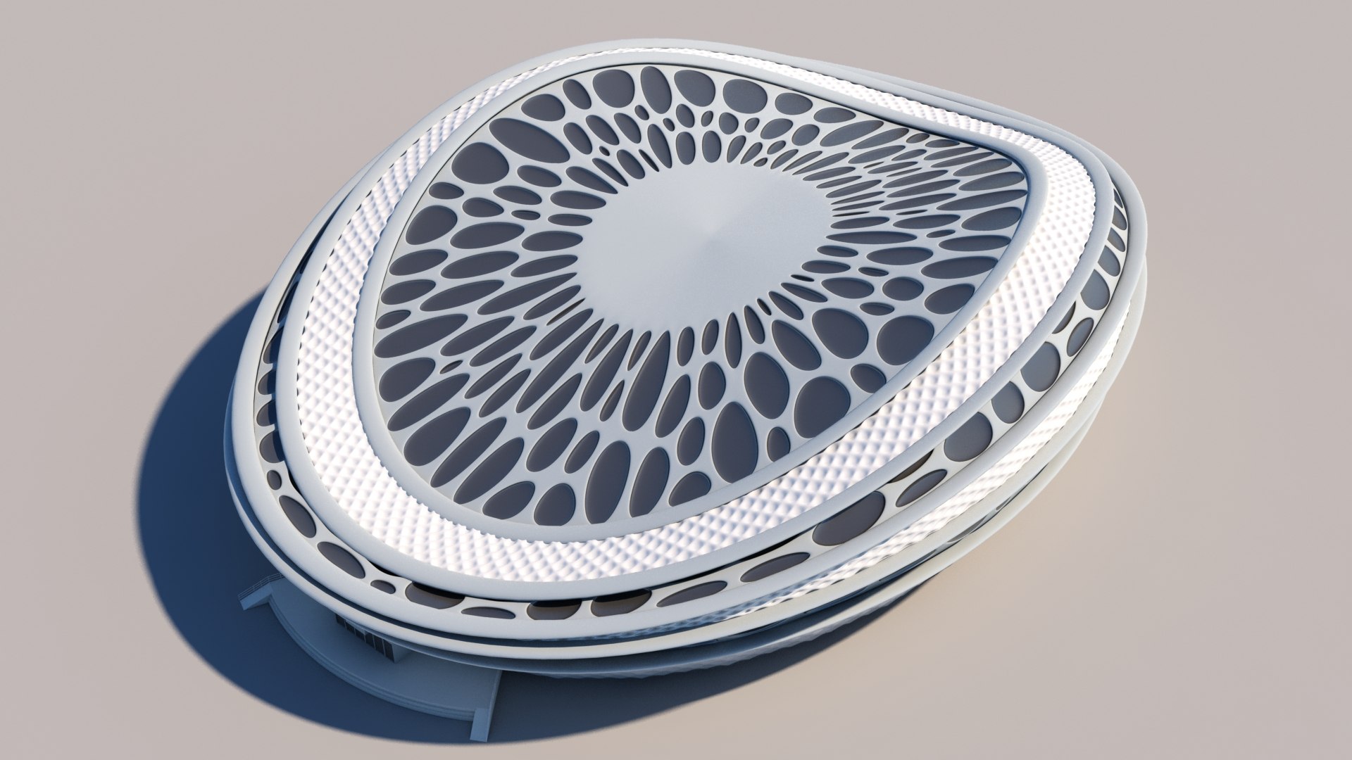 3D Organic Oval Building Model - TurboSquid 2024008