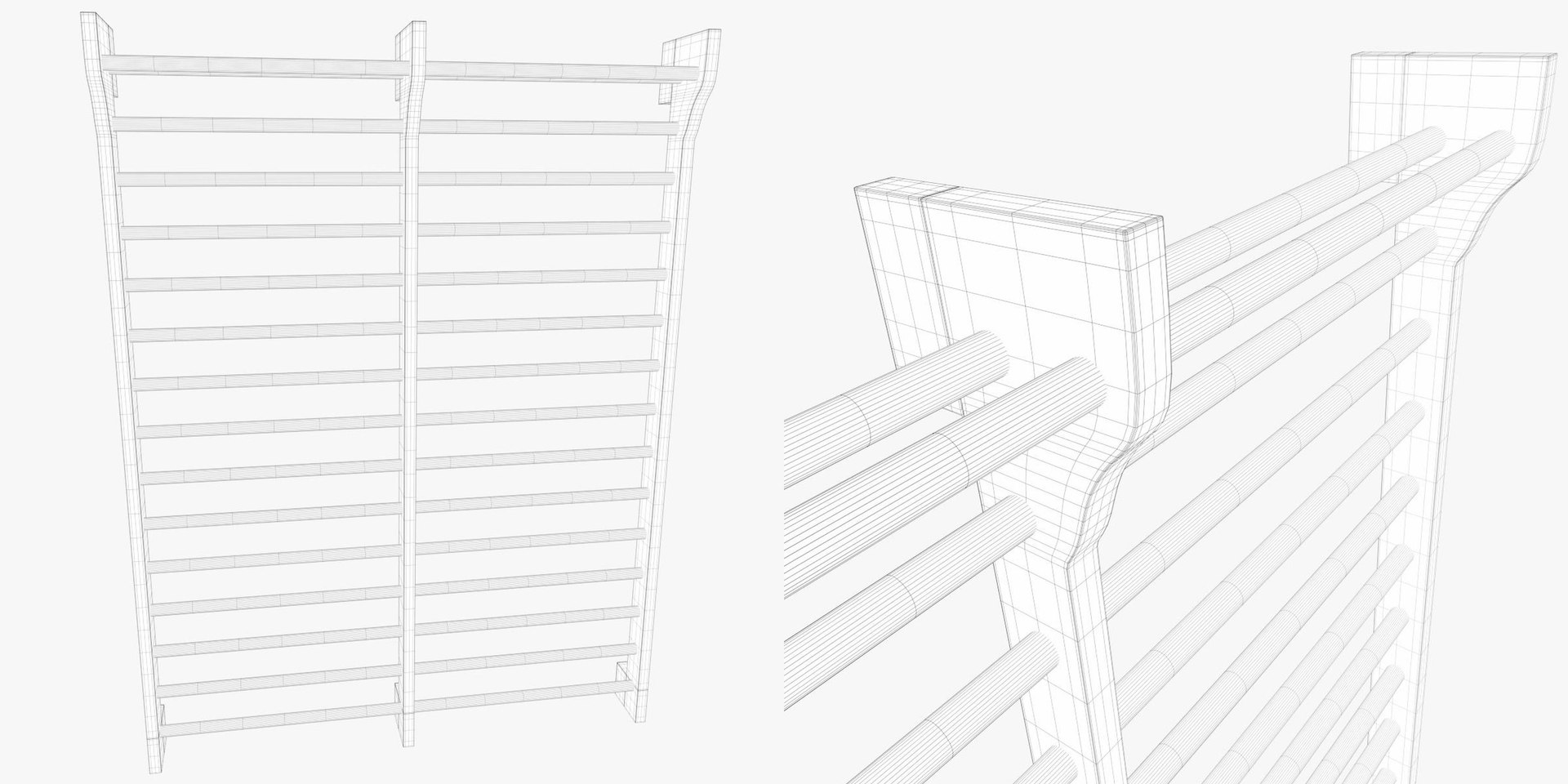 3D Double Swedish Ladder 2 Model - TurboSquid 1967366