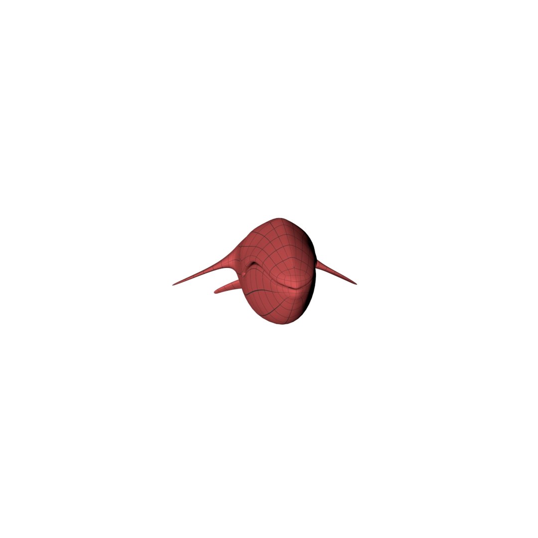 3d Model Base Mesh Blue Whale