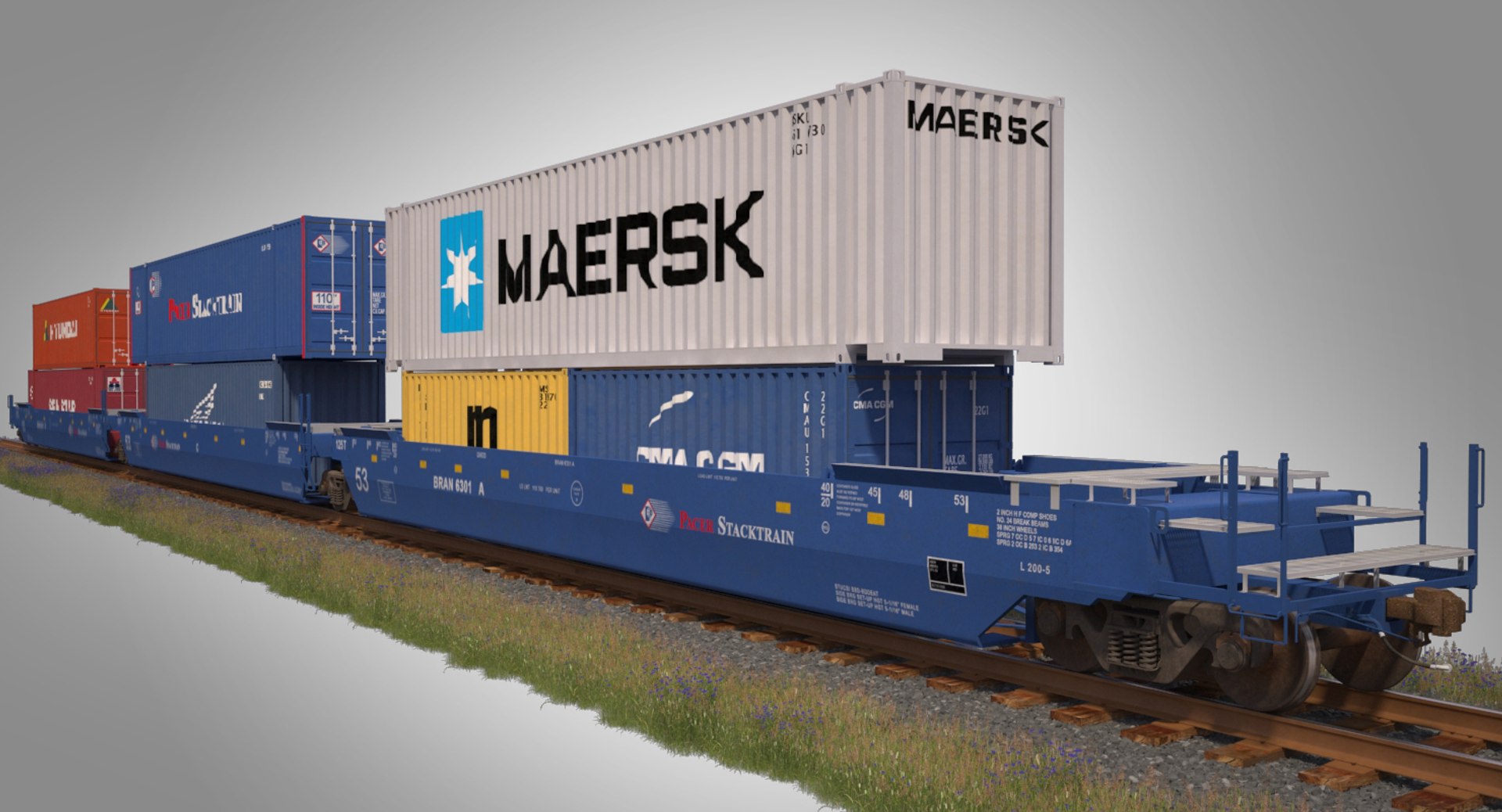 Double Stack S635 Car Model - TurboSquid 1163728