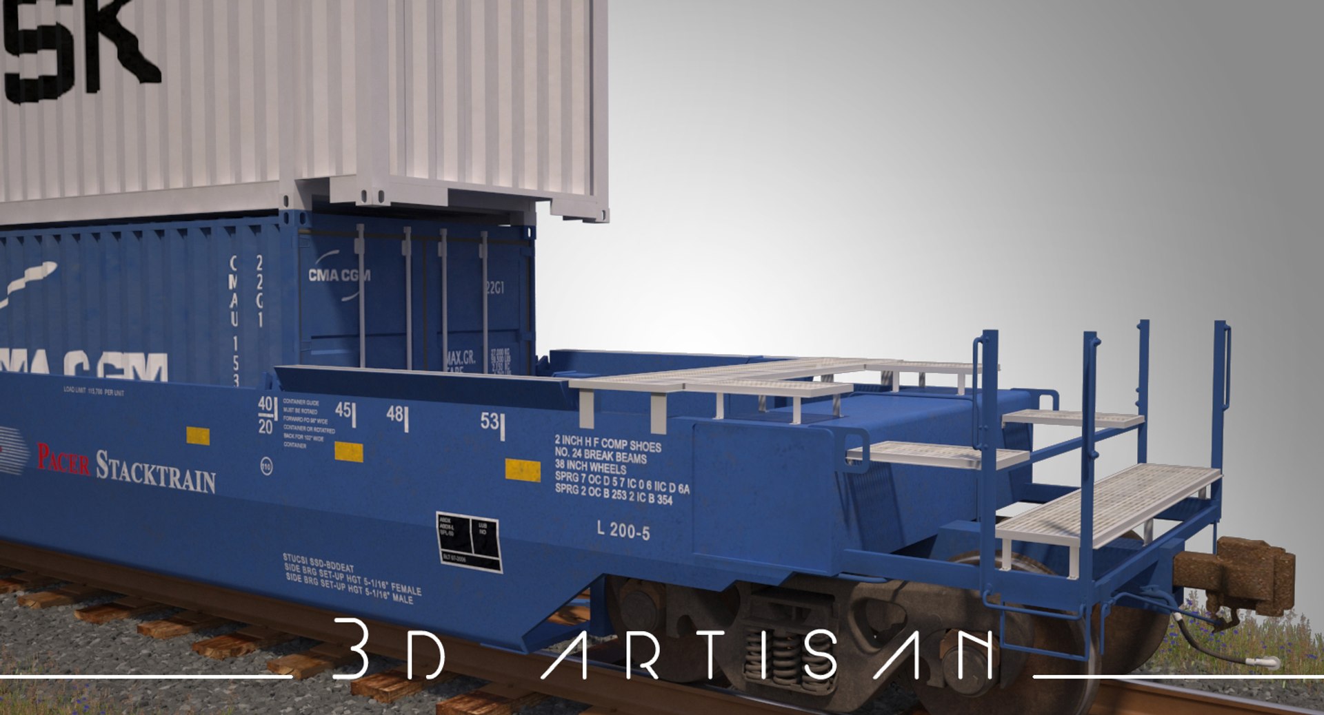 Double Stack S635 Car Model - TurboSquid 1163728