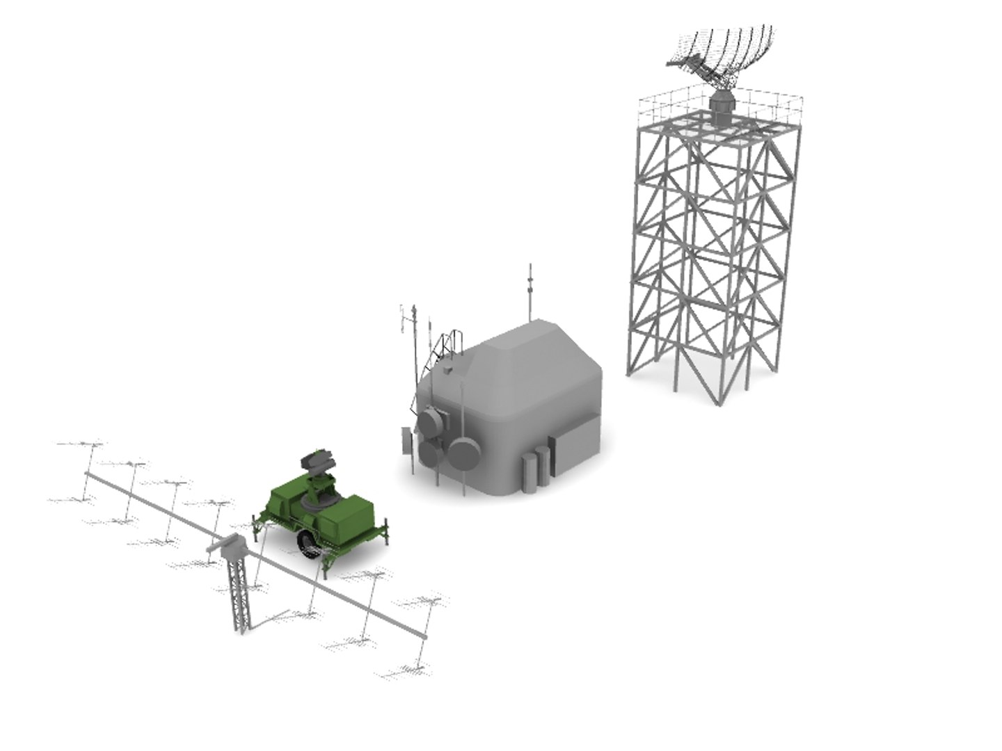 Radar Military 3d Model