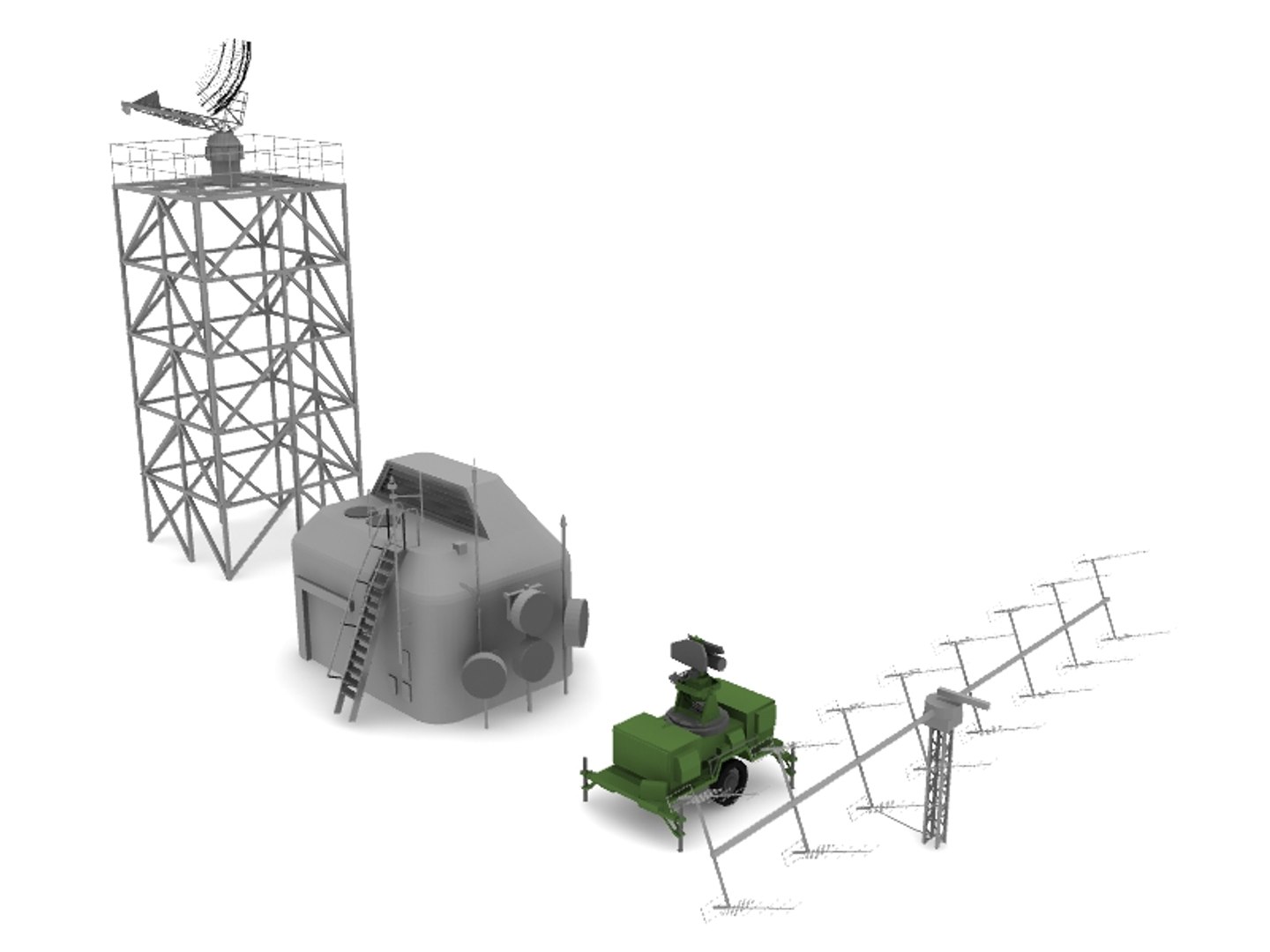 Radar Military 3d Model