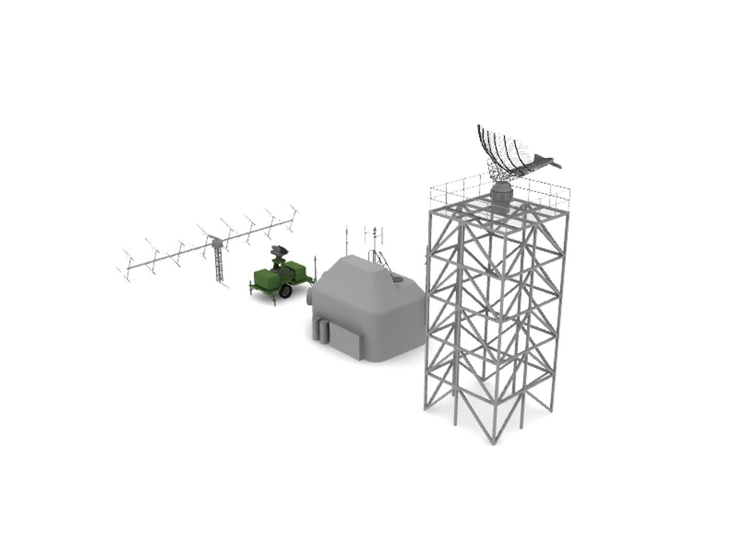 Radar Military 3d Model