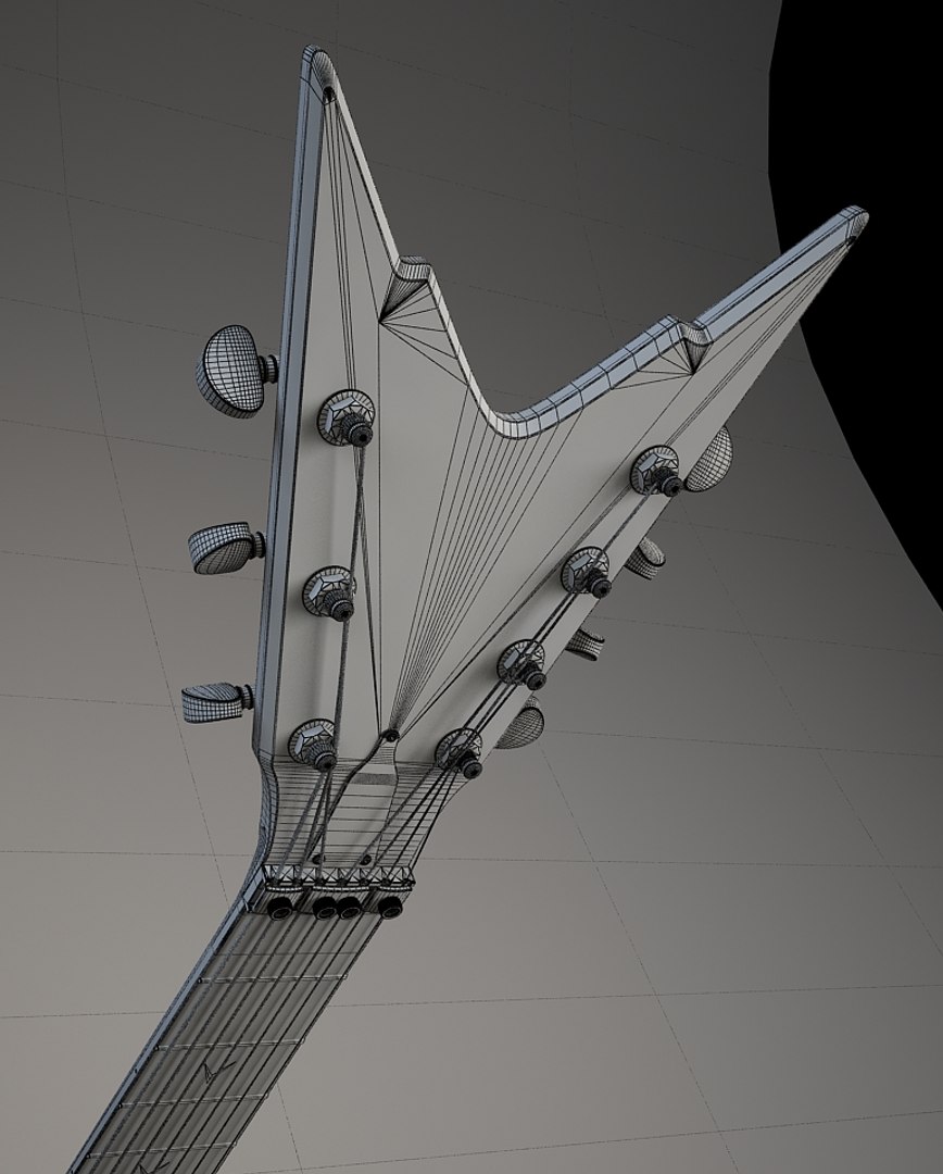 Electric Guitar Dean Razorback 3d Model