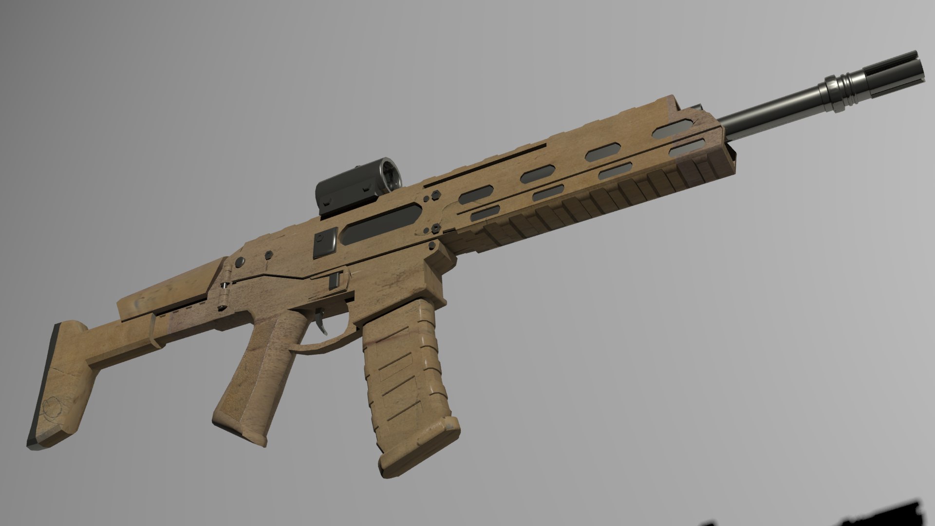 Rifle Acw-r Acw 3d Model