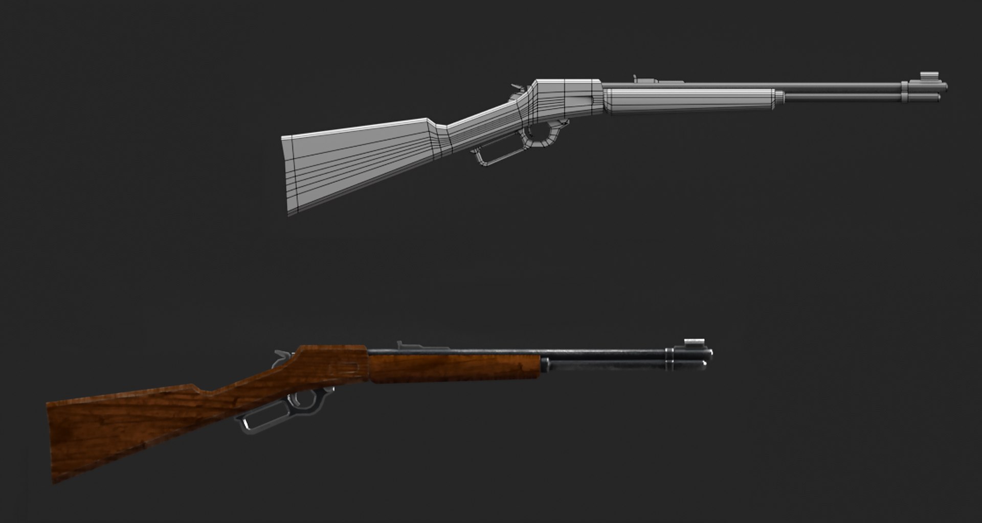 3D gun lever action model - TurboSquid 1360290