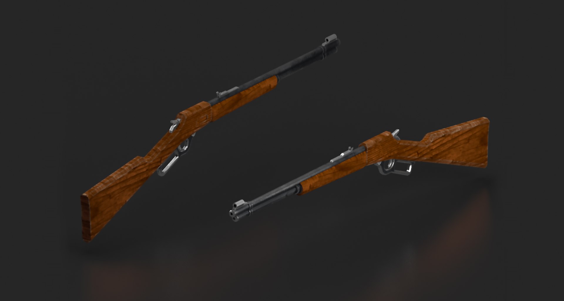 3D gun lever action model - TurboSquid 1360290