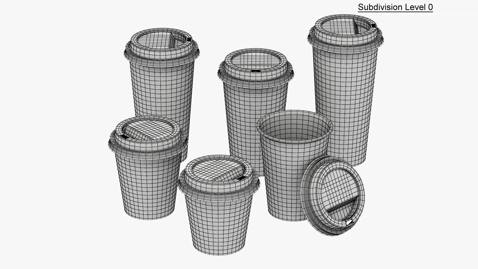 3D Coffee Cups Set 02 - TurboSquid 1862377