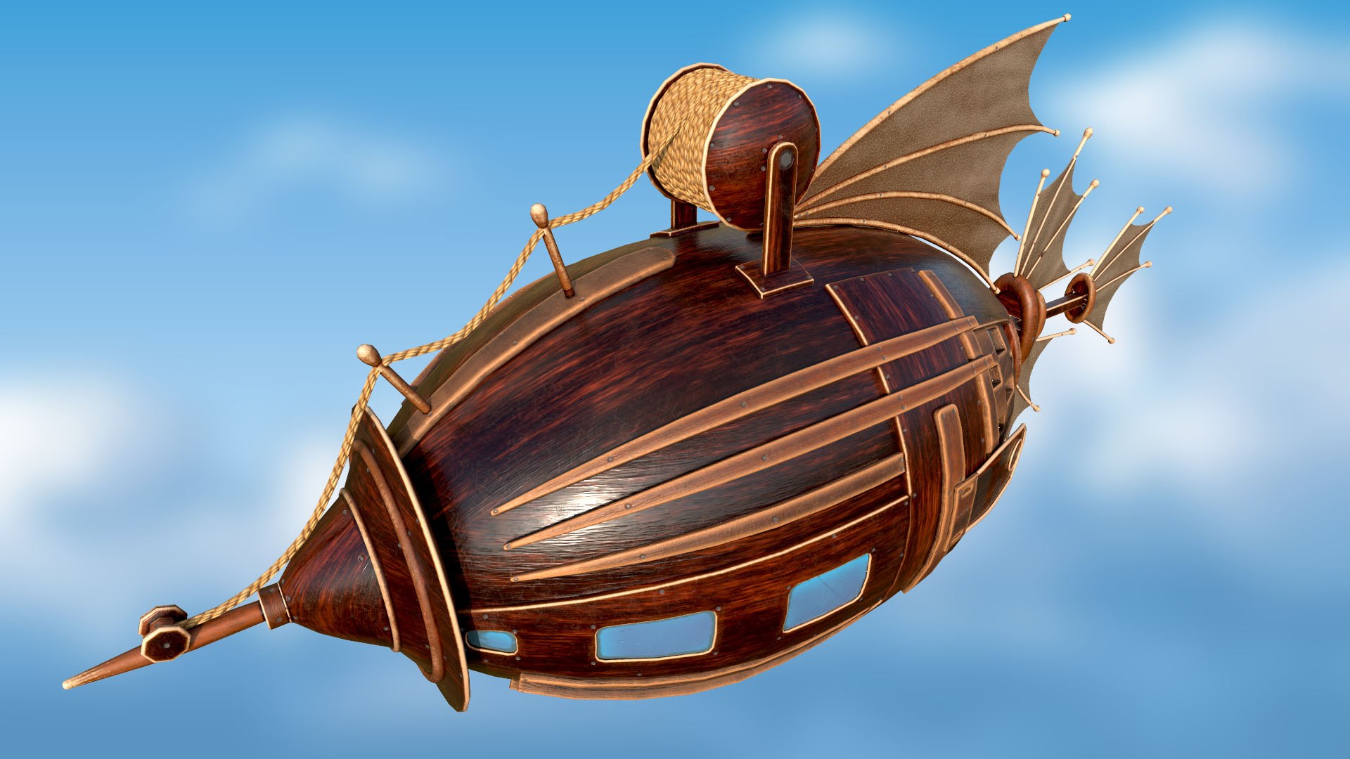 3D Airship PBR Low-poly Game Ready 3D Model Model - TurboSquid 2018408