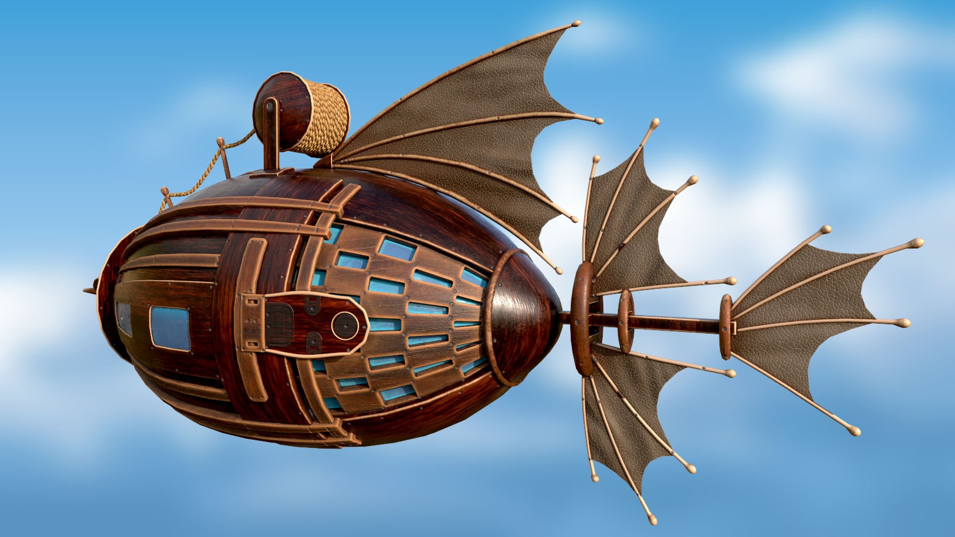 3D Airship PBR Low-poly Game Ready 3D Model Model - TurboSquid 2018408