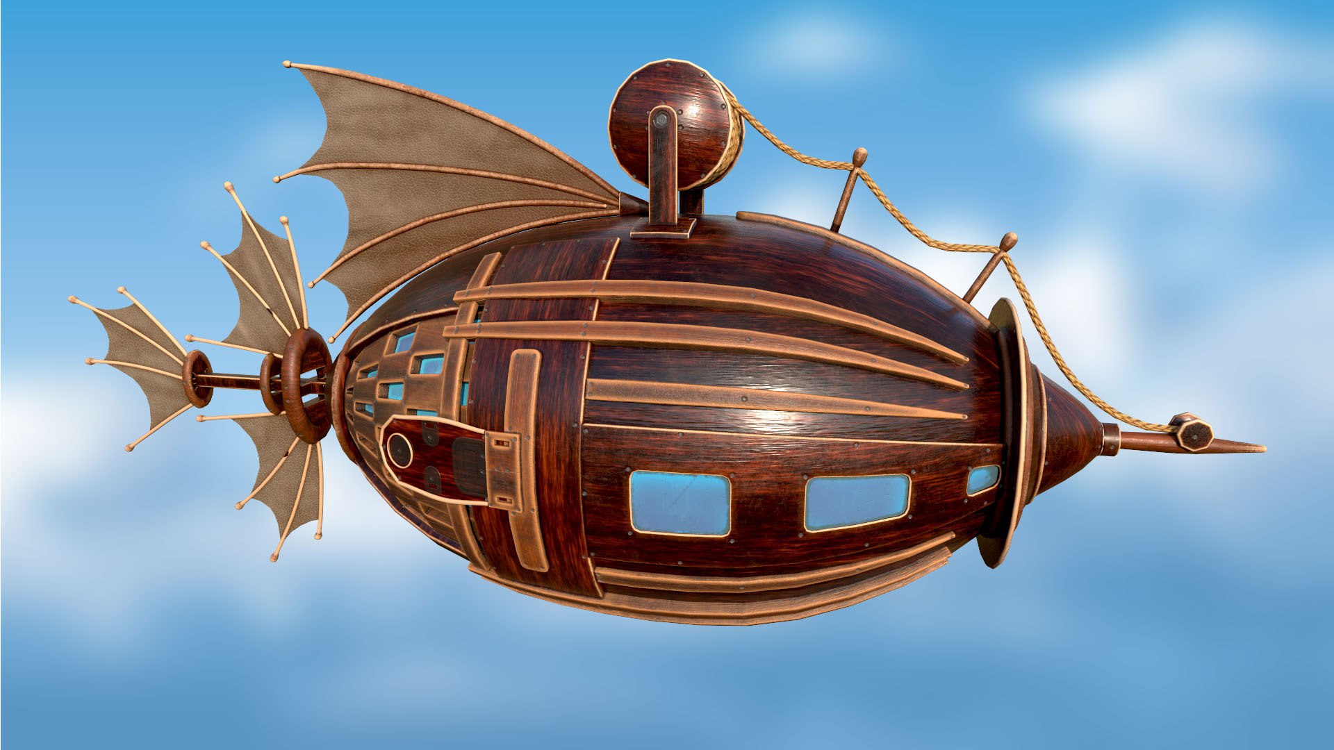 3D Airship PBR Low-poly Game Ready 3D Model Model - TurboSquid 2018408