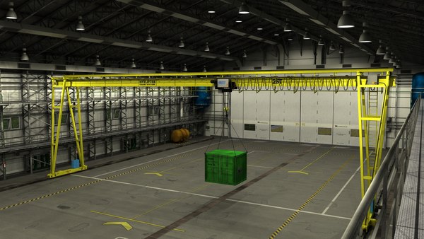 Warehouse with crane model - TurboSquid 1750889