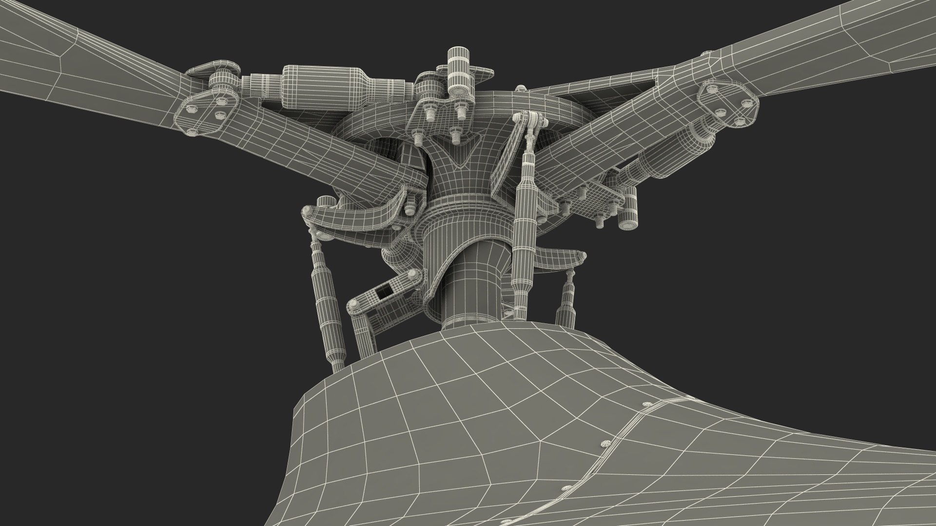 Helicopter Guimbal Cabri G2 3d Model