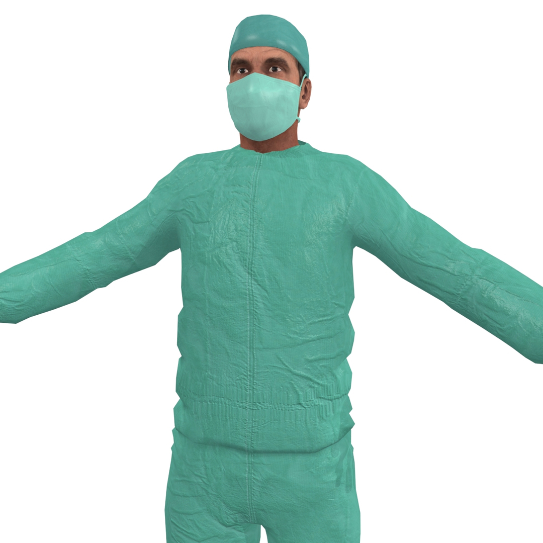 3d rigged surgeon model