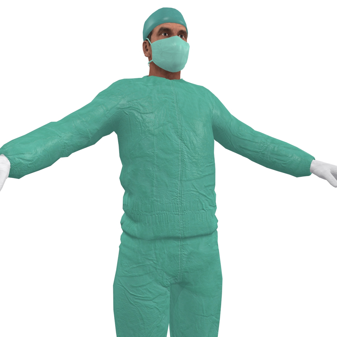 3d rigged surgeon model