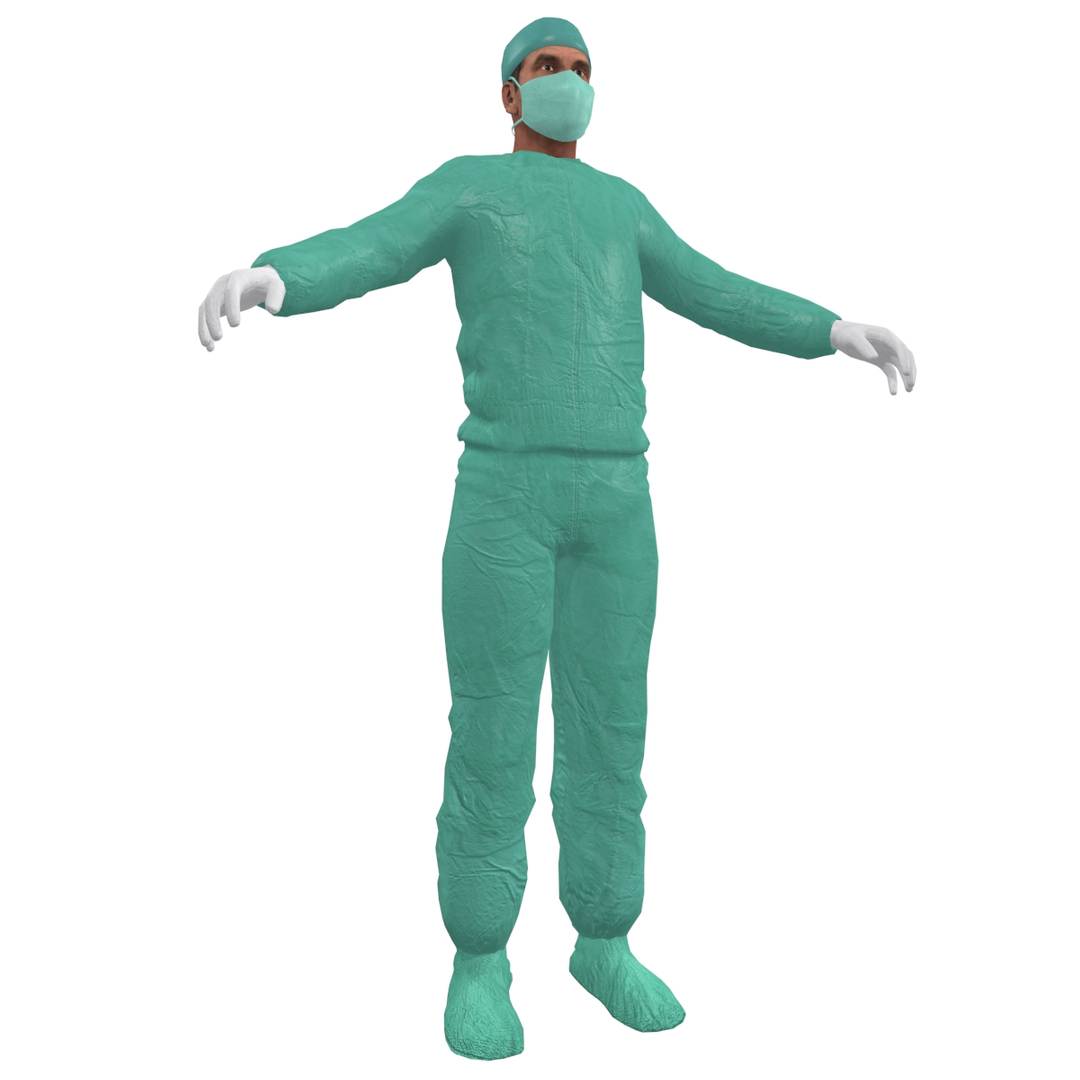 3d rigged surgeon model
