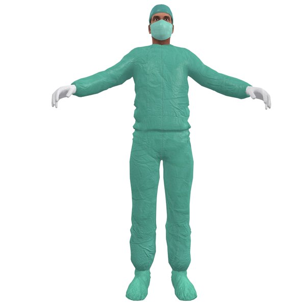 3d rigged surgeon model