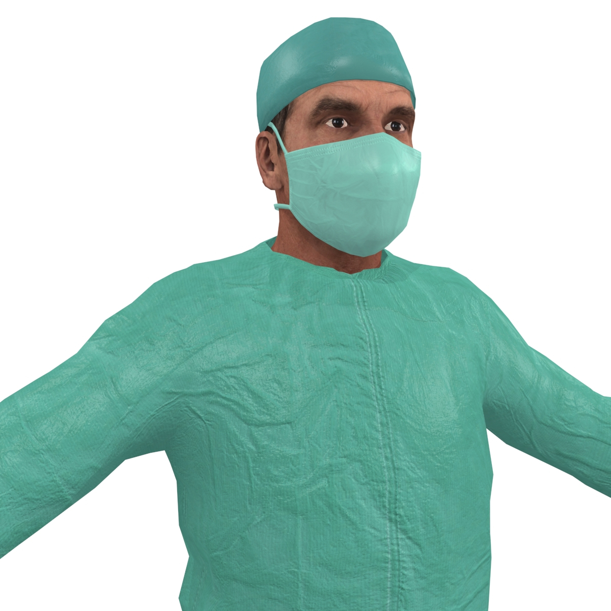 3d rigged surgeon model