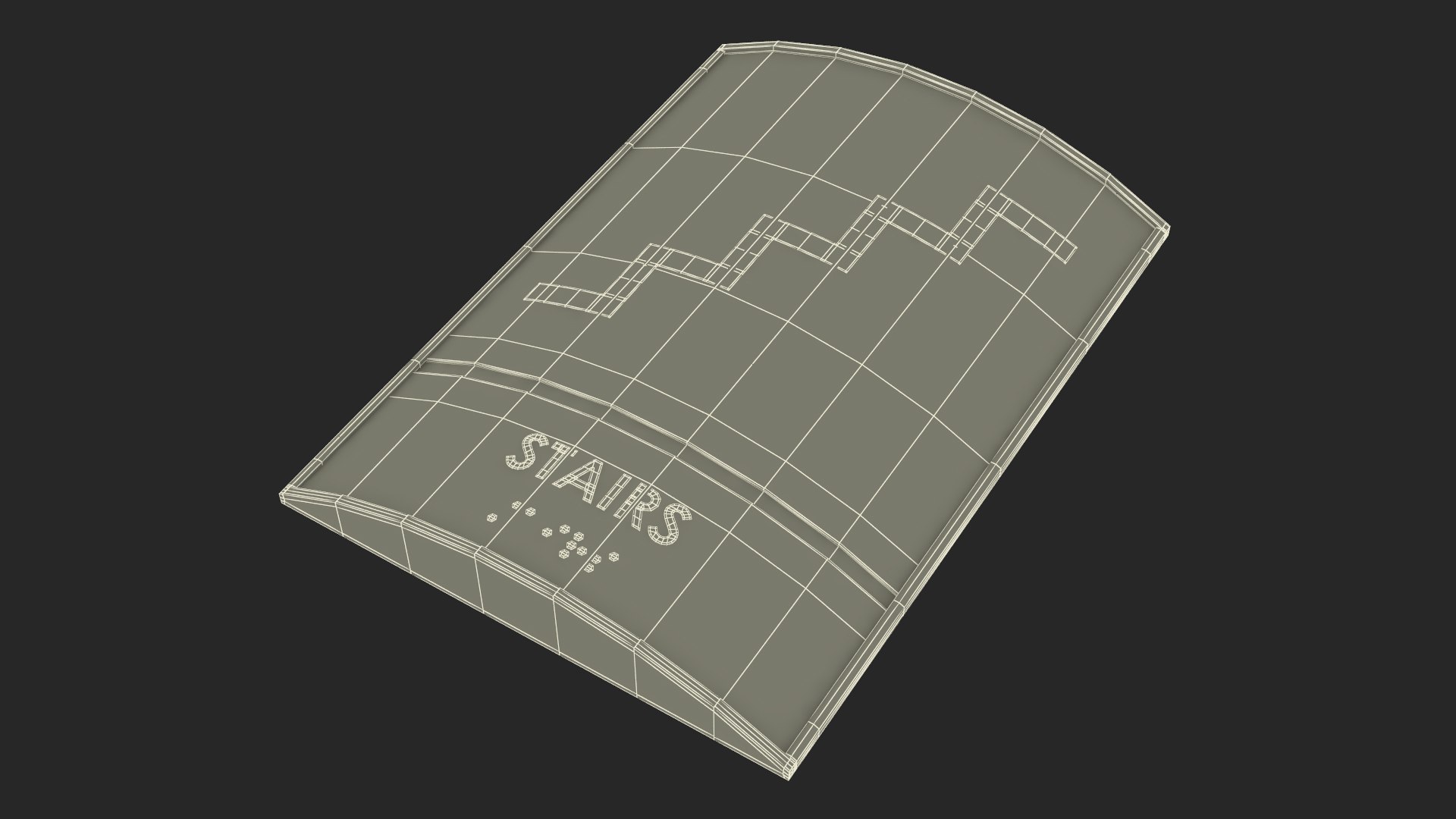 3D model Stairs Braille Sign - TurboSquid 2042702