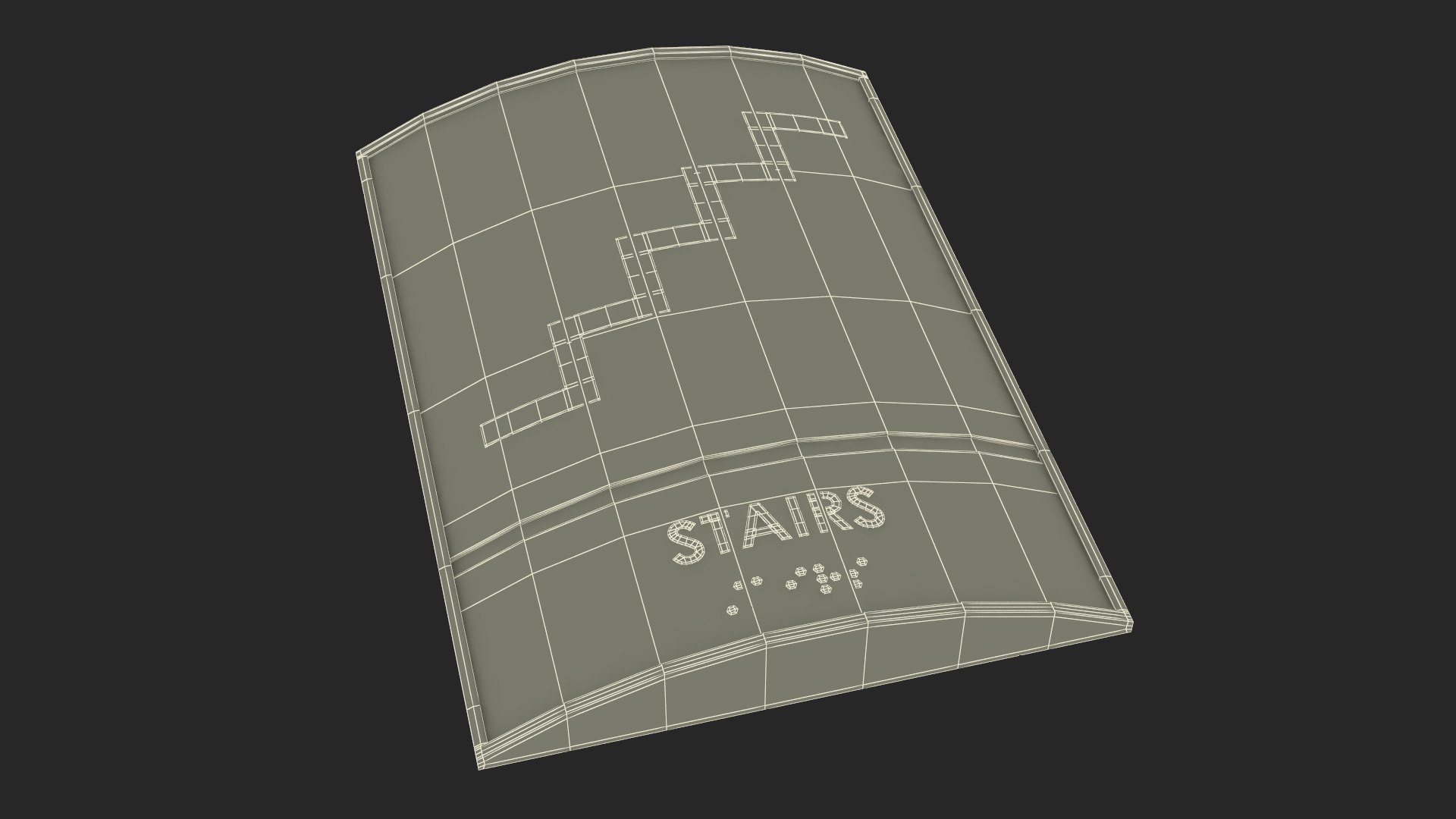 3D model Stairs Braille Sign - TurboSquid 2042702