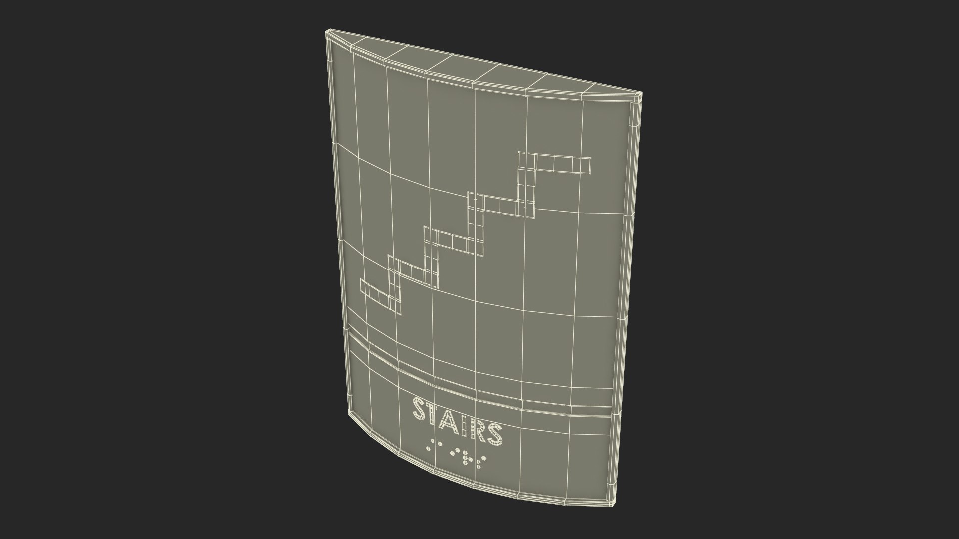 3D model Stairs Braille Sign - TurboSquid 2042702
