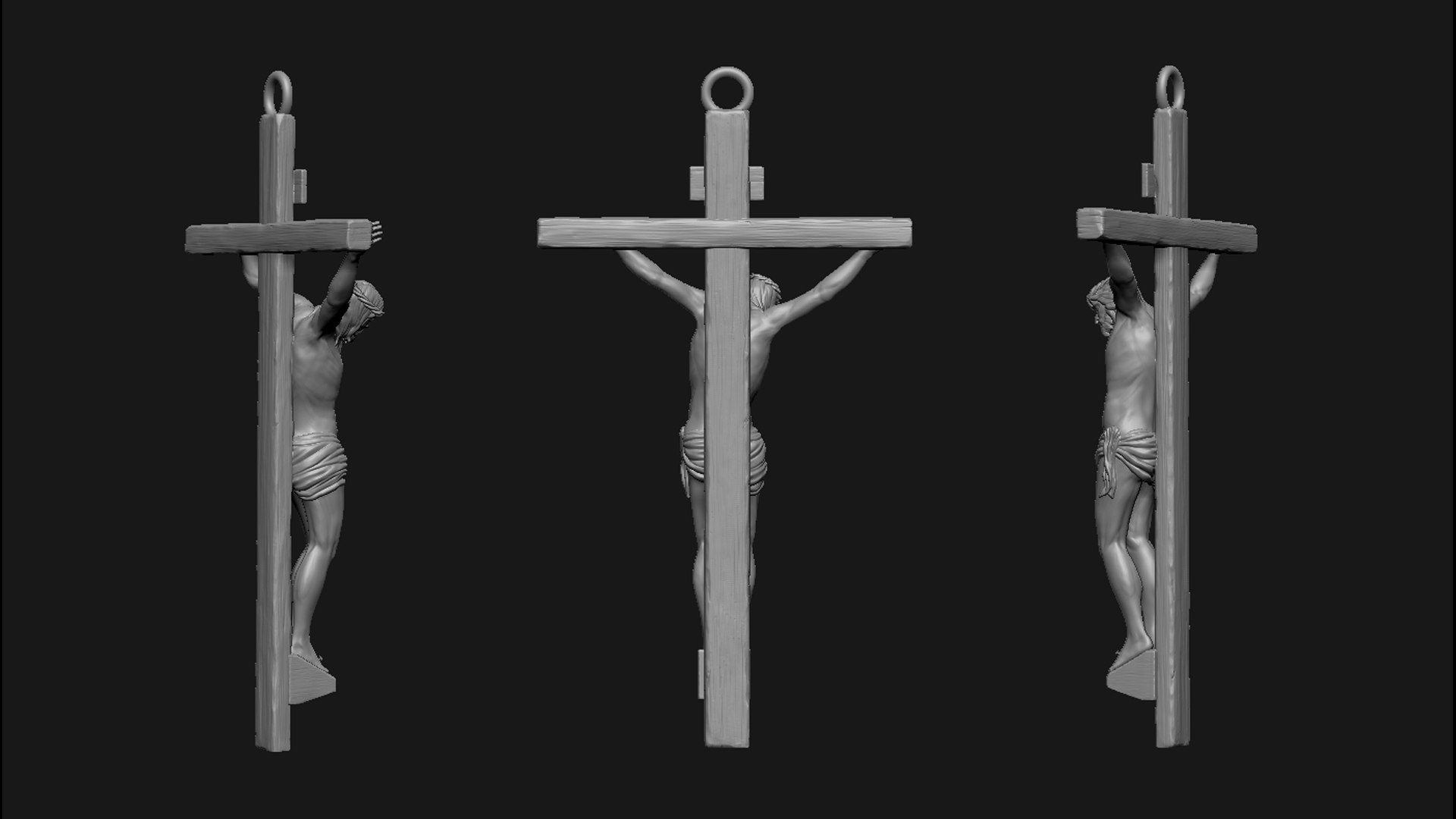 3D Jesus Cross Printing Pendant - TurboSquid 1642557