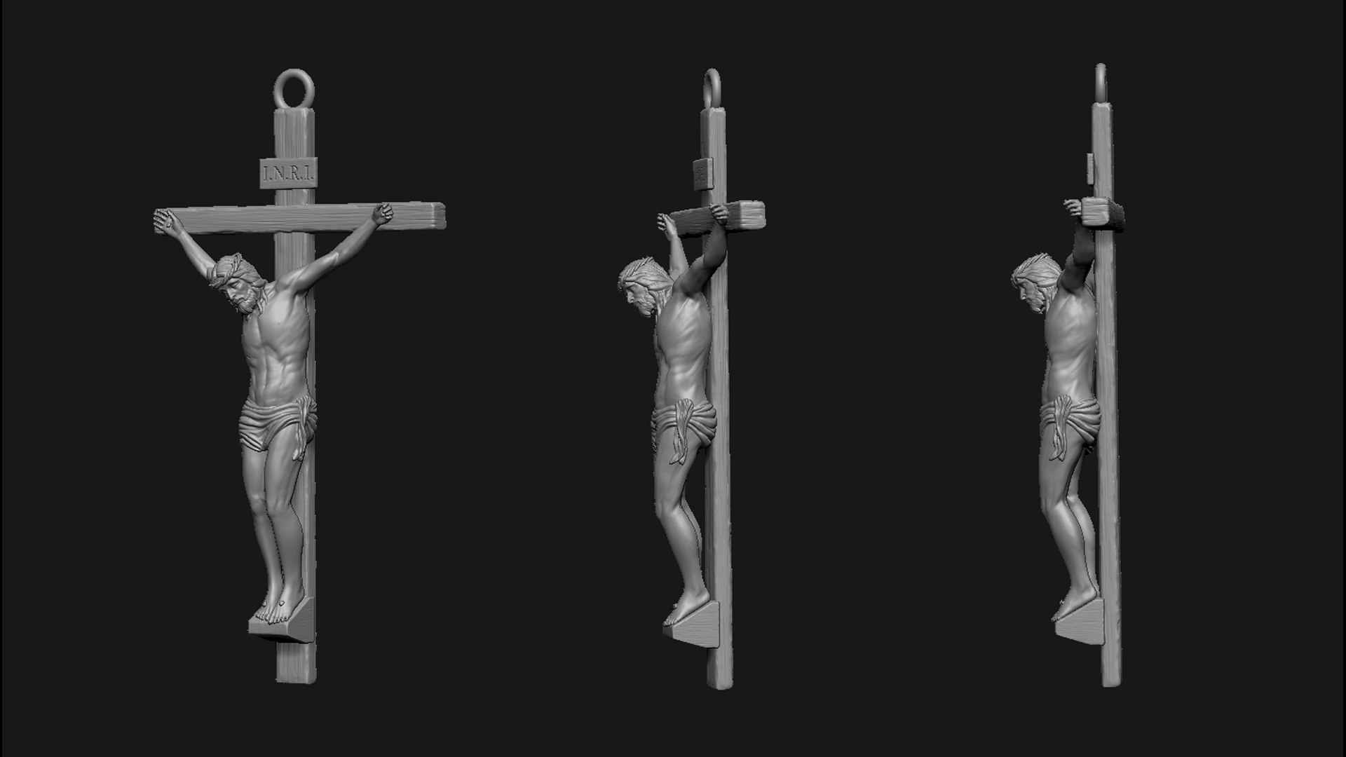 3D Jesus Cross Printing Pendant - TurboSquid 1642557