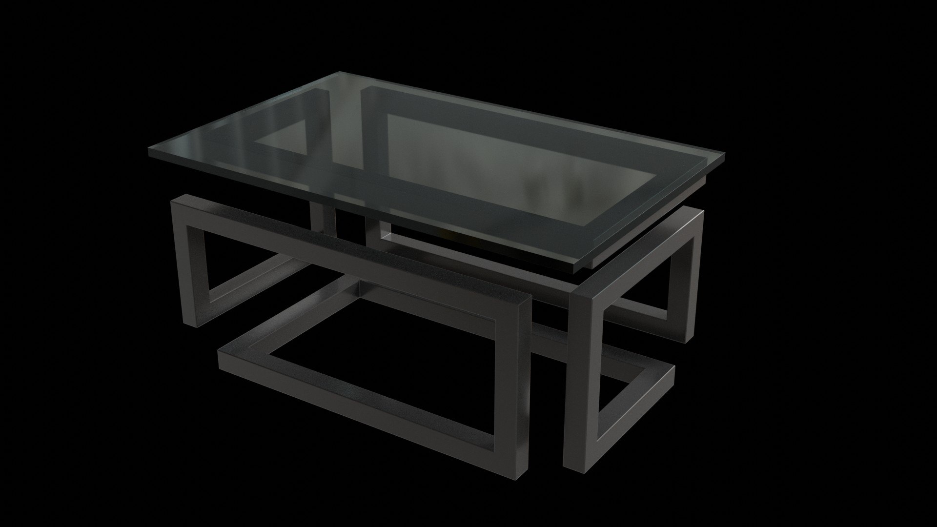 Glass Table 3D - TurboSquid 2049909