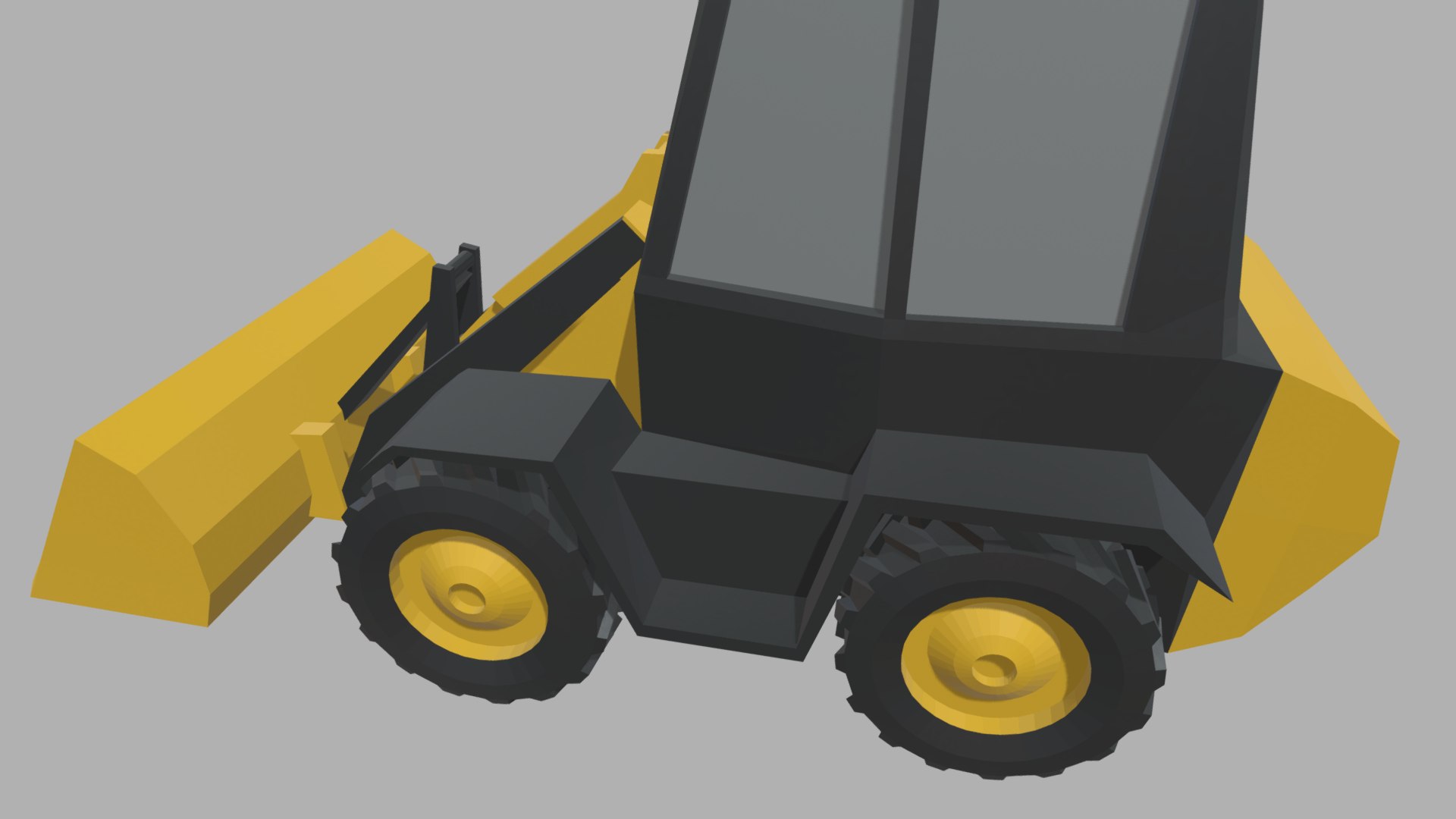 Low Poly Compact Loader 01 Model - TurboSquid 2229007