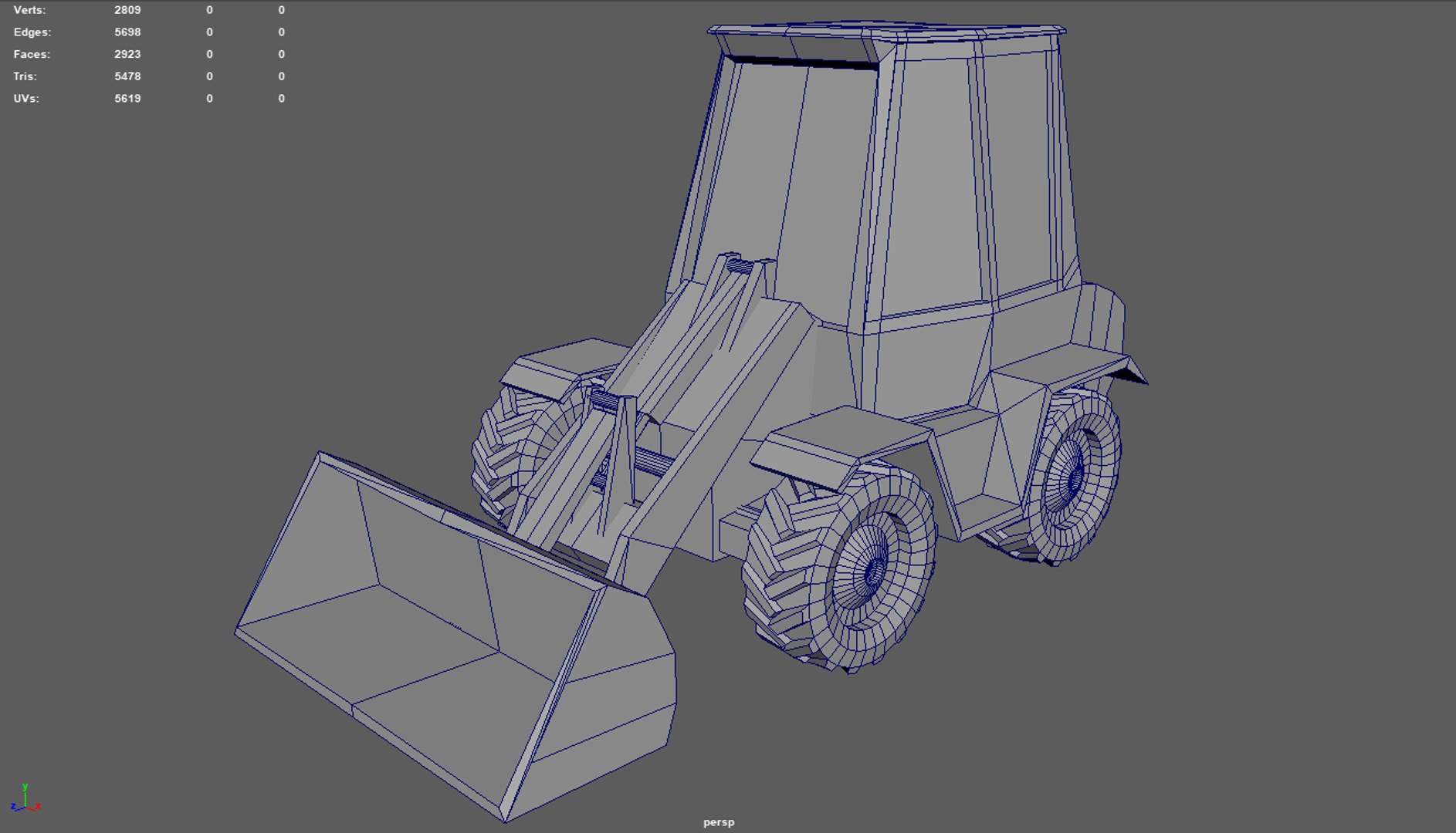 Low Poly Compact Loader 01 Model - TurboSquid 2229007